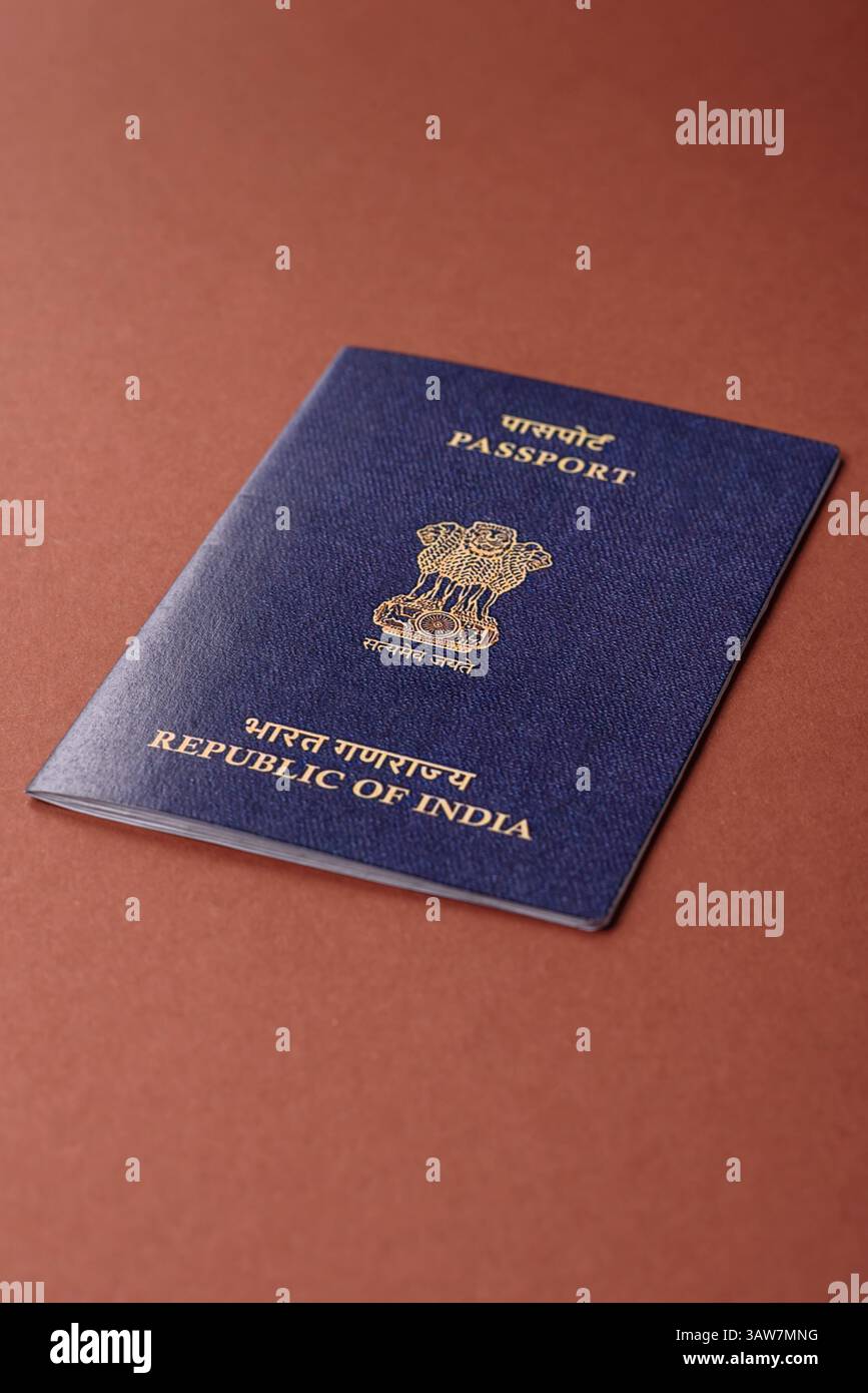 Indian passport for travelling, flying and doing business. India ...