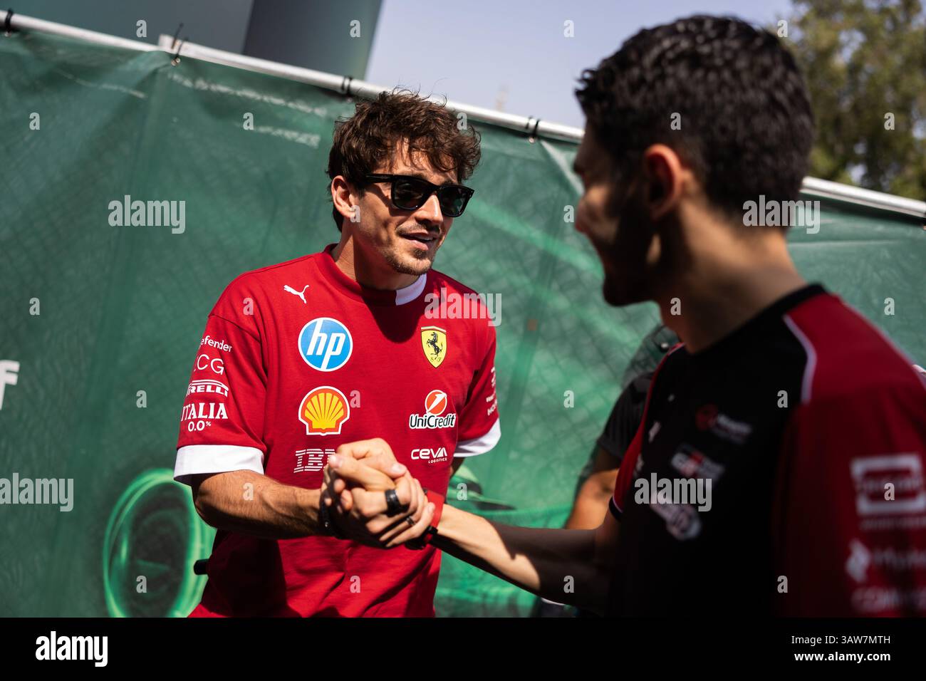 LECLERC Charles (mco), Scuderia Ferrari SF-25, OCON Esteban (fra), Haas ...