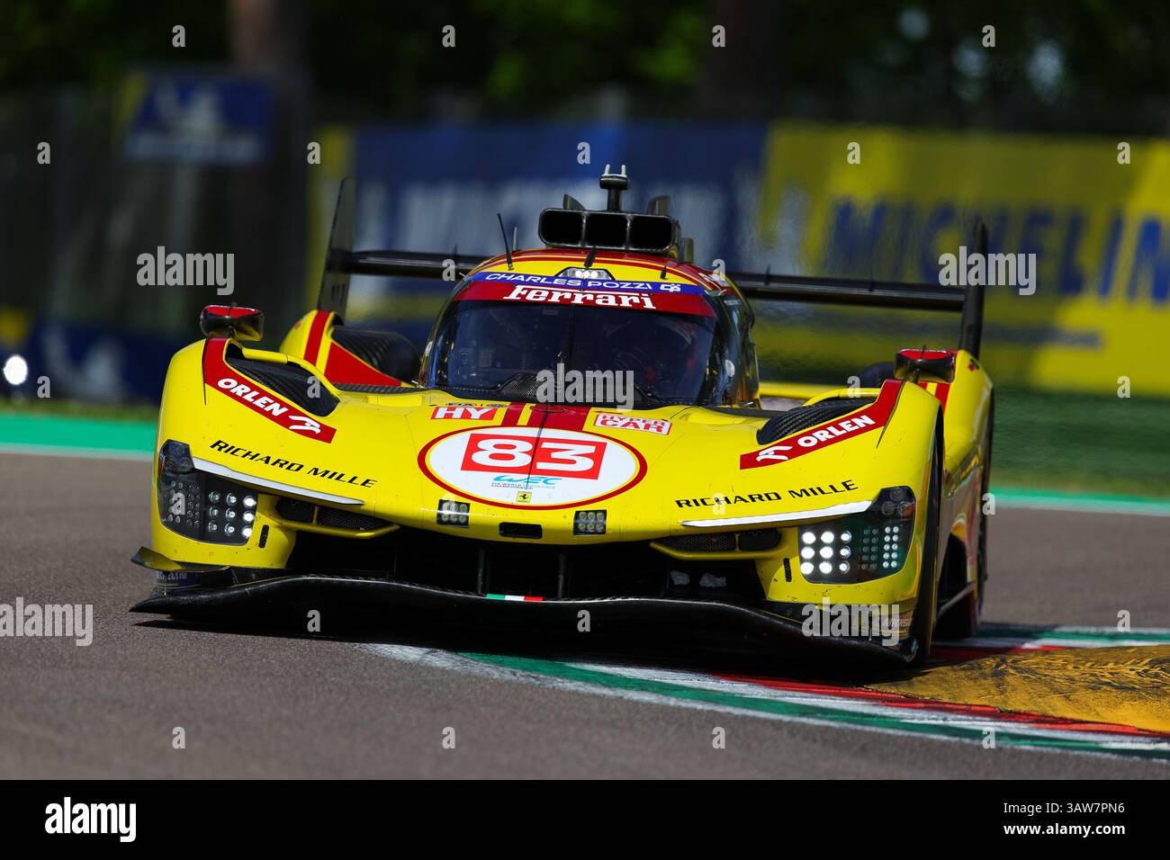 Imola, Italy. 19th Apr, 2025. Robert KUBICA (POL), Yifei YE (CHN), Philip HANSON (GBR), # 83 AF ...