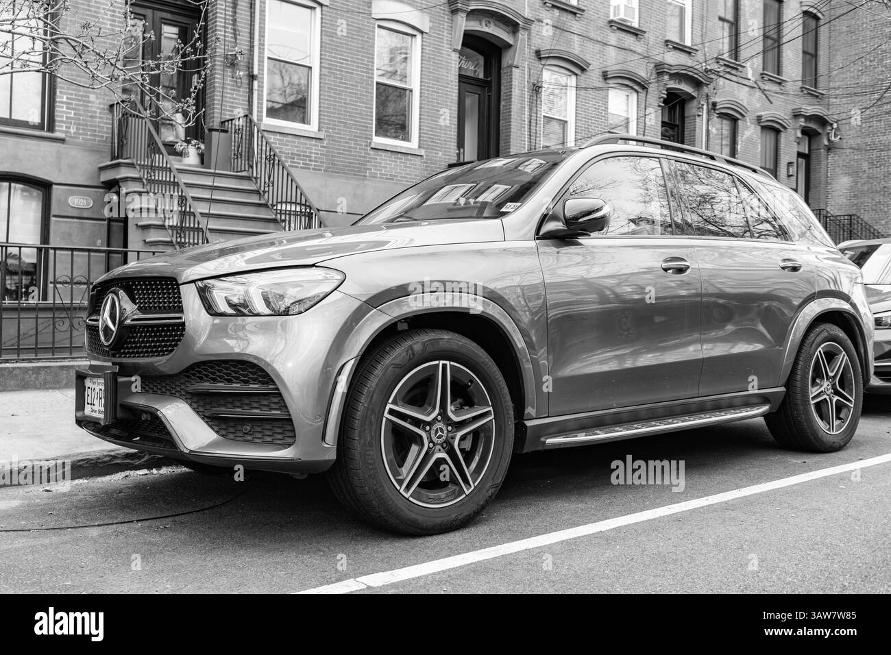 New York City, USA - March 31, 2024: Mercedes Benz GLE 580 4Matic SUV ...