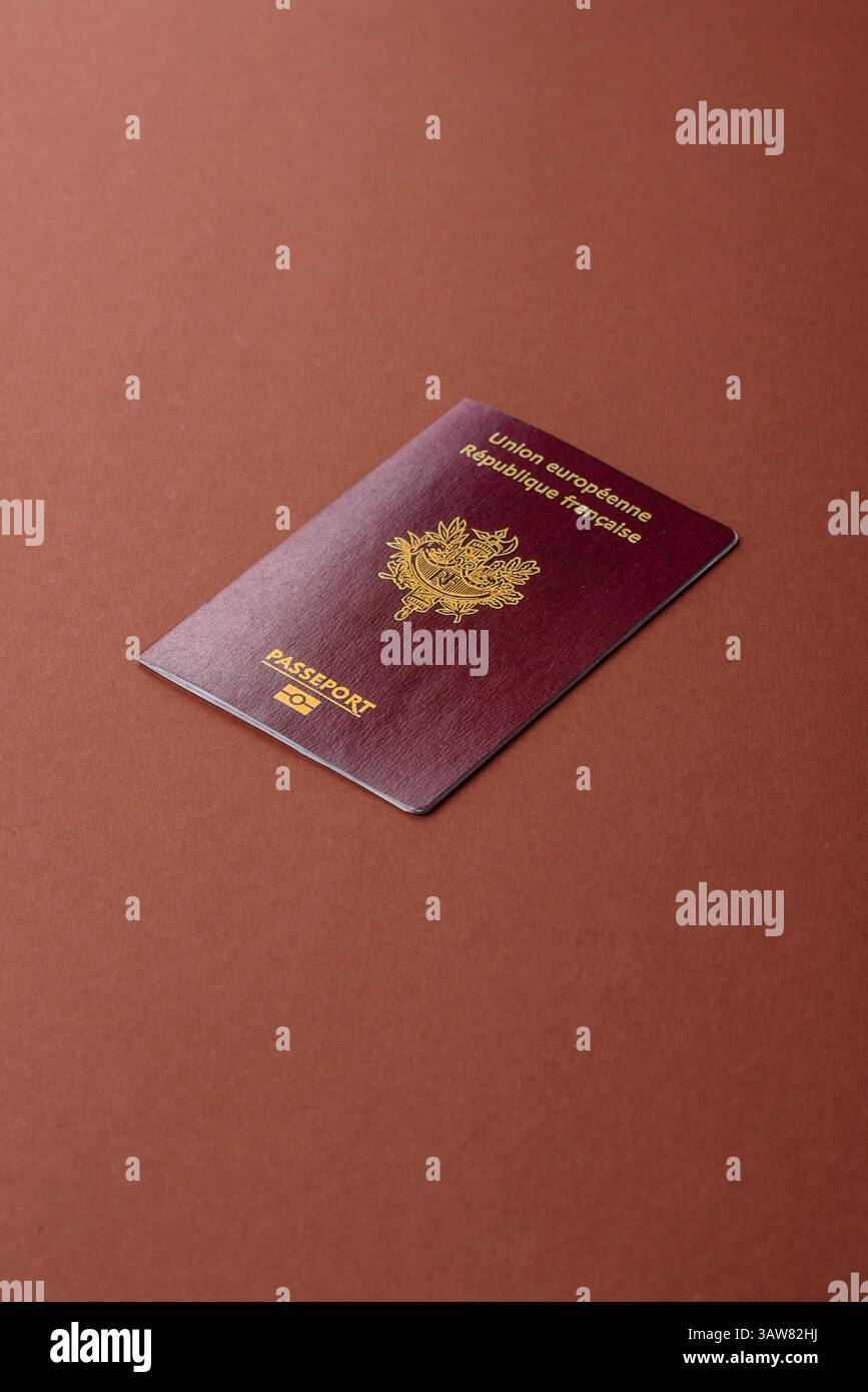 French passport for travelling, flying and doing business. France ...