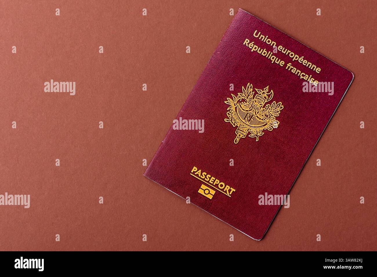 French passport for travelling, flying and doing business. France ...