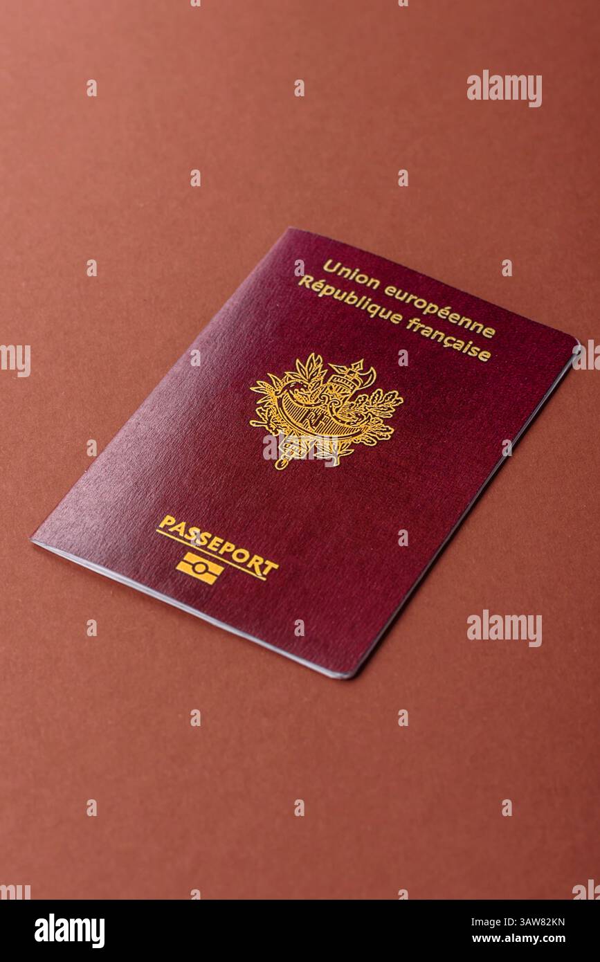 French passport for travelling, flying and doing business. France ...