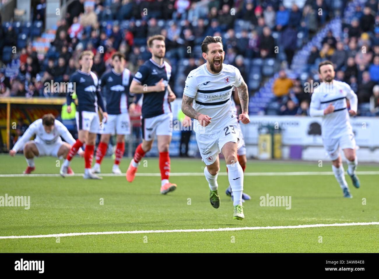 Falkirk, Scotland, UK. 19th April, 2025. Dylan Easton of Raith Rovers ...