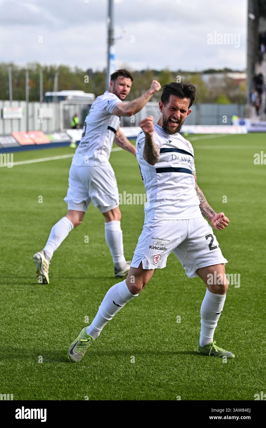 Falkirk, Scotland, UK. 19th April, 2025. Dylan Easton of Raith Rovers ...