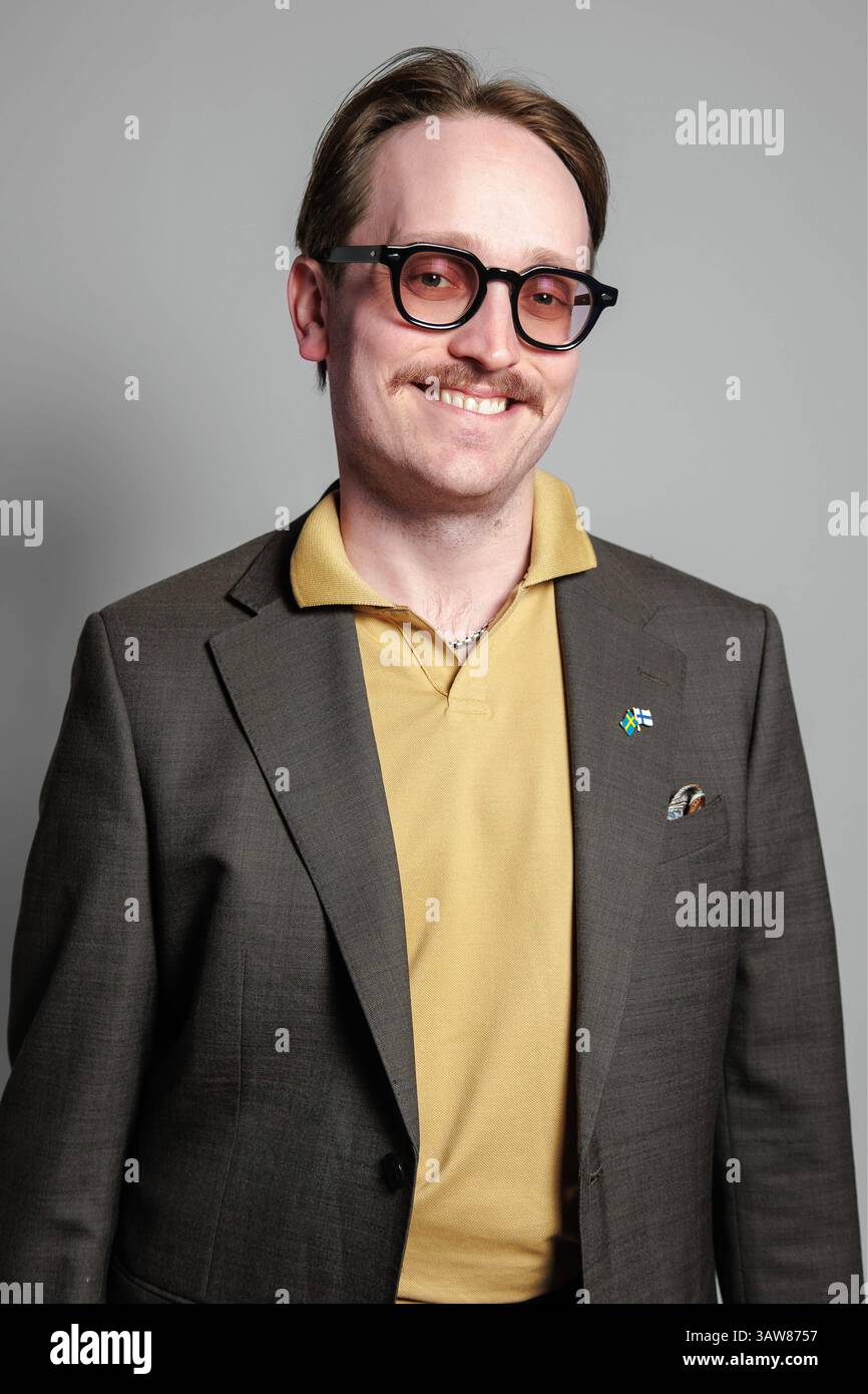 Madrid, Spain. 19th Apr, 2025. Portrait of Axel Ahman, member of the ...