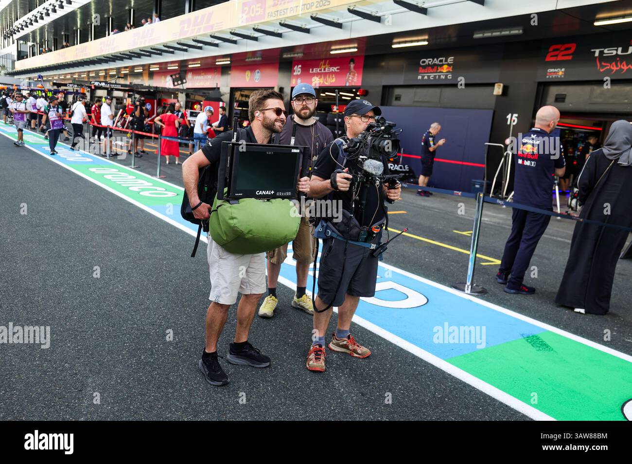 Canal+ television during the Formula 1 STC Saudi Arabian Grand Prix ...