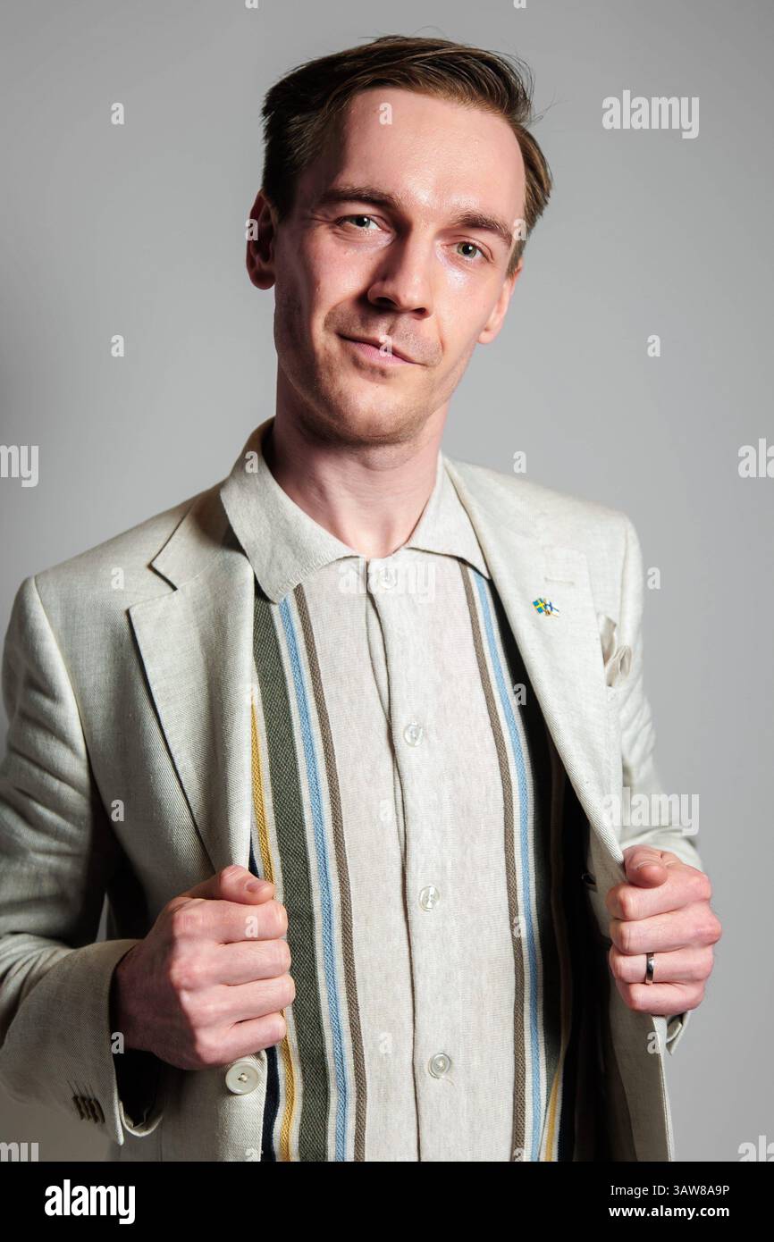Madrid, Spain. 19th Apr, 2025. Portrait of Kevin Holmstrom, member of ...
