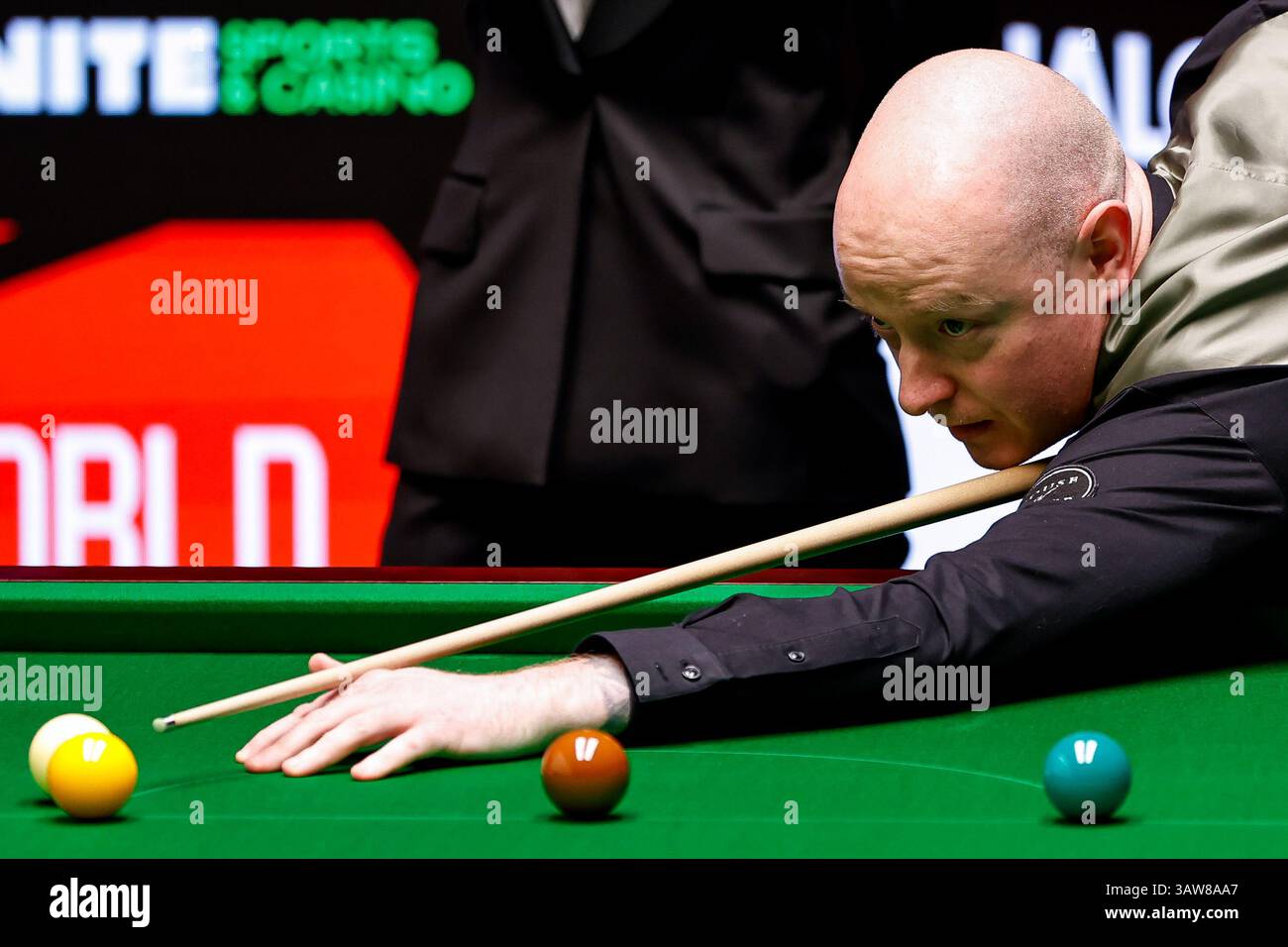 Chris Wakelin during the 2025 Halo World Snooker Championship Round 1 ...