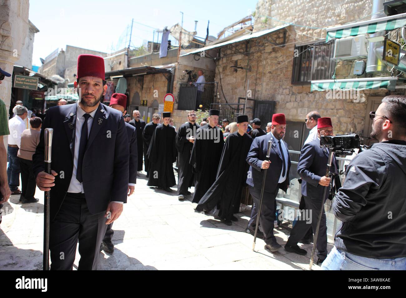 Kawas, Kavas or Cavas, wearing Turkish Tarbush & the symbol Tafos ...