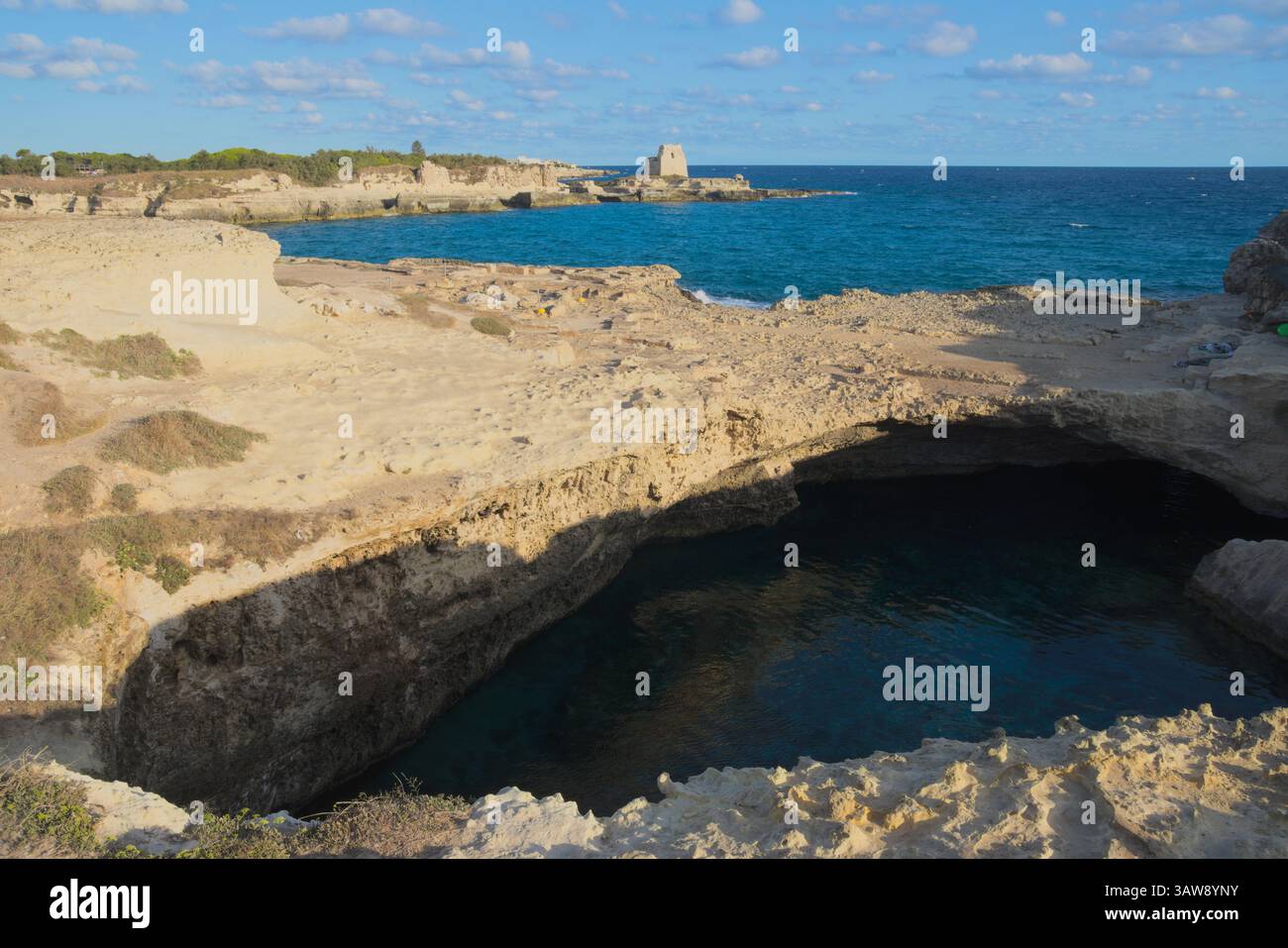 View of the famous Cave of Poetry ( Italian: Grotta della Poesia ); in ...