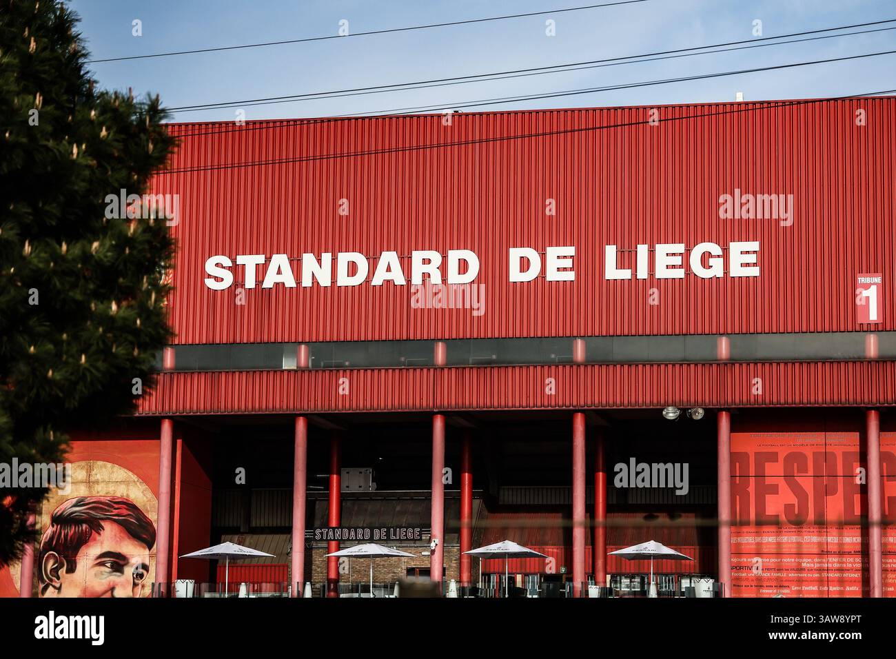 Liege, Belgium. 19th Apr, 2025. This picture shows the Sclessin stadium ...