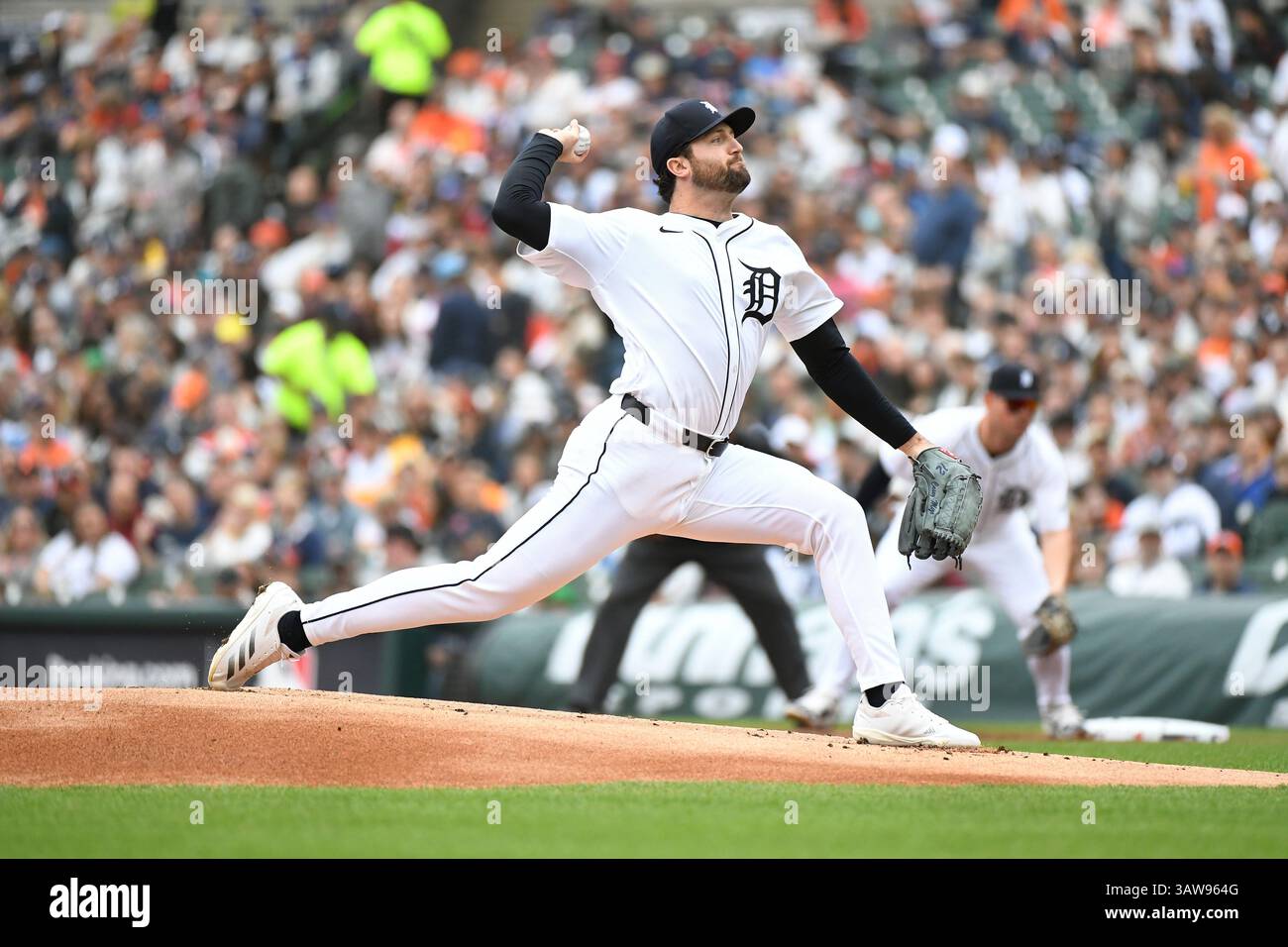 Detroit Tigers starting pitcher Casey Mize throws during the first ...