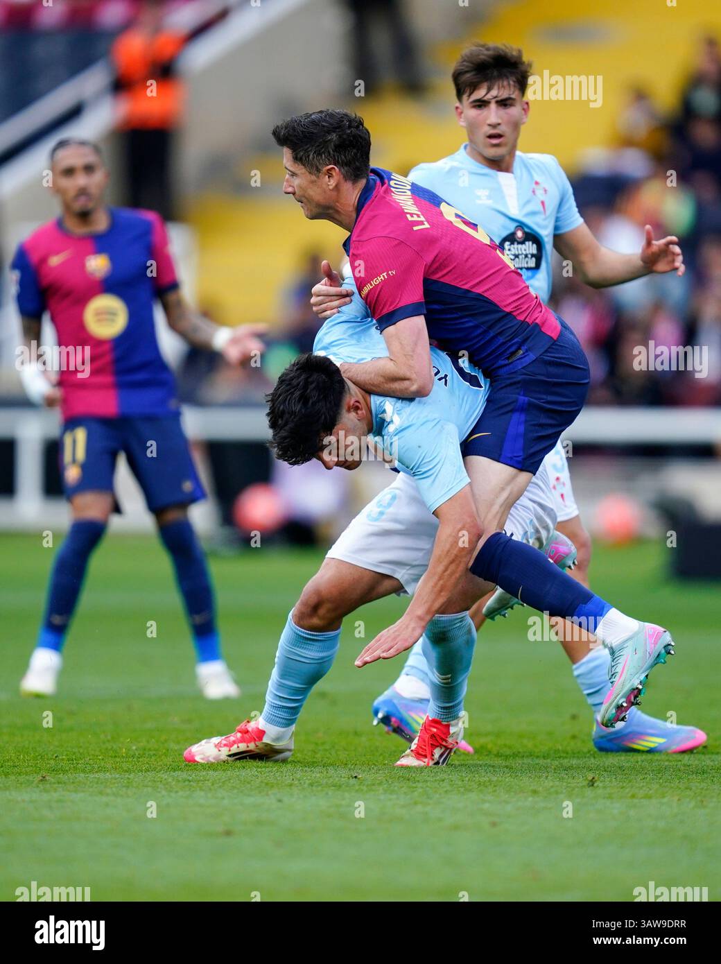 Barcelona, Spain. 19th Apr, 2025. Robert Lewandowski of FC Barcelona ...