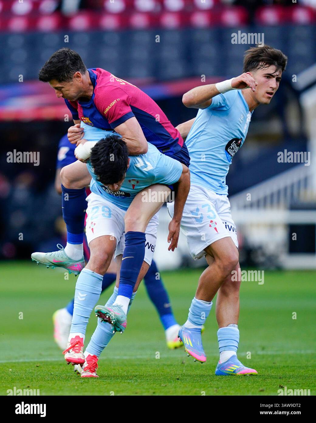 Barcelona, Spain. 19th Apr, 2025. Robert Lewandowski of FC Barcelona ...