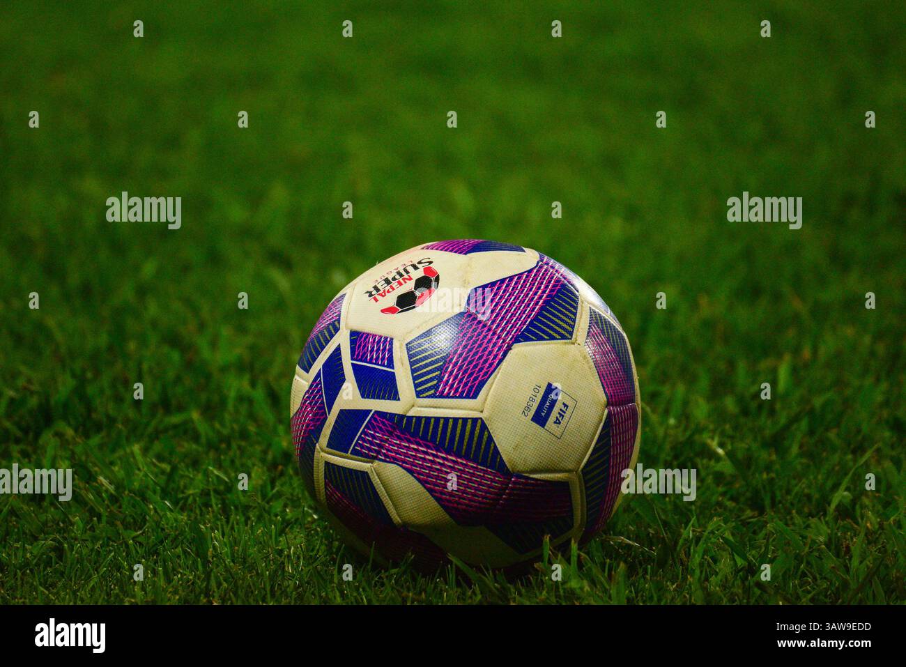 Kathmandu, Bagmati, Nepal. 19th Apr, 2025. The official match ball of ...