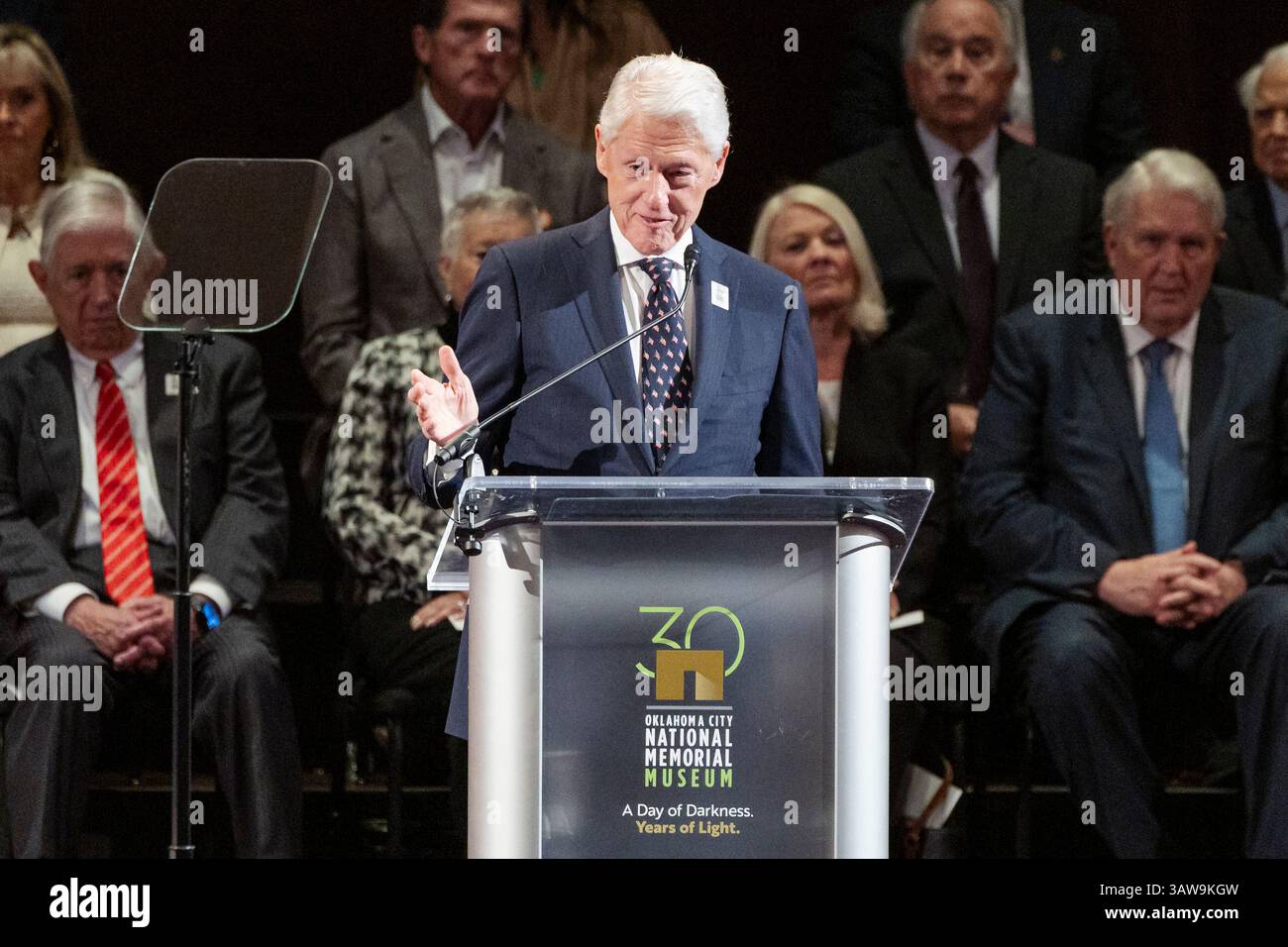 Former President Bill Clinton speaks to guest during the 30th ...