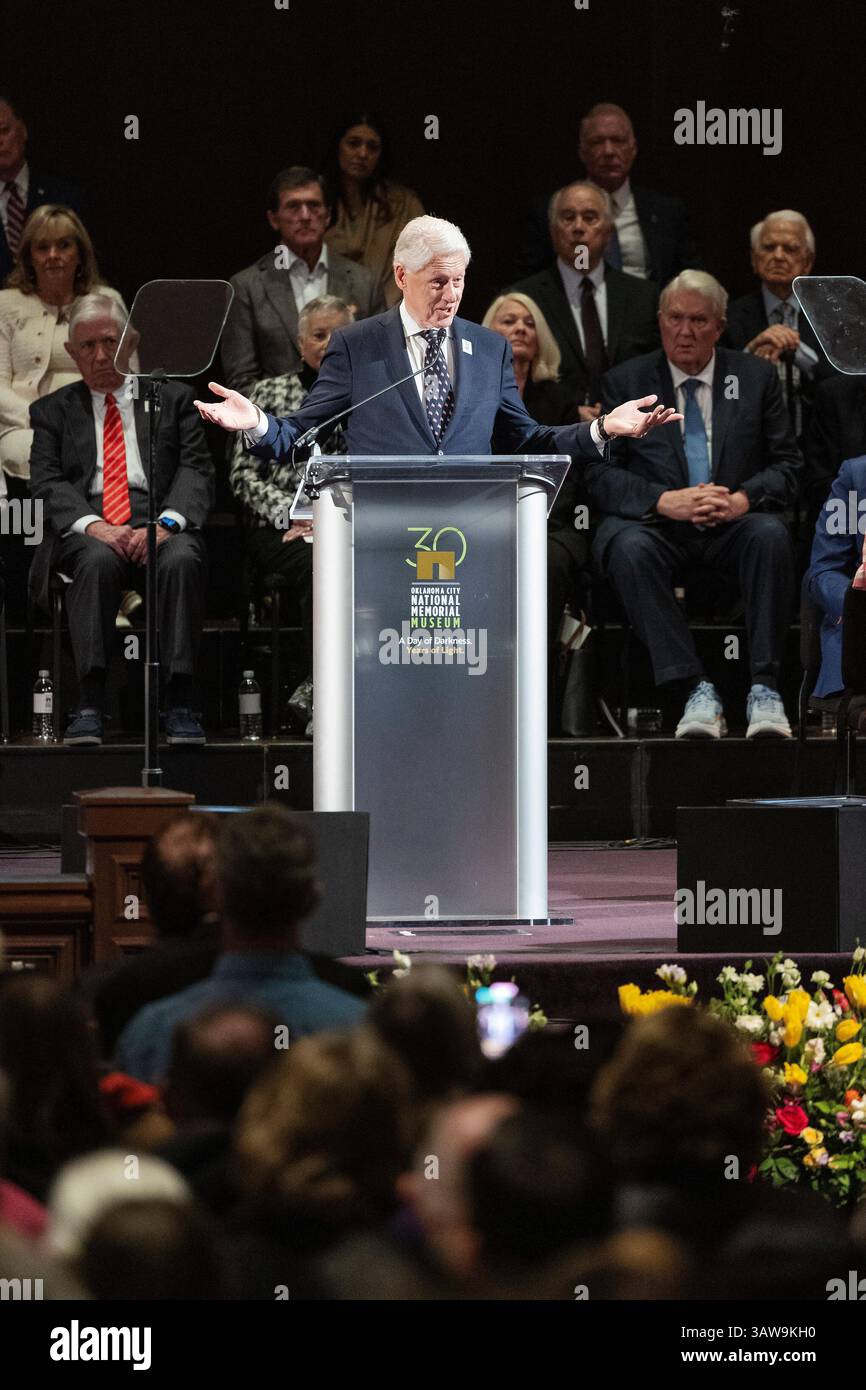 Former President Bill Clinton speaks to guest during the 30th ...