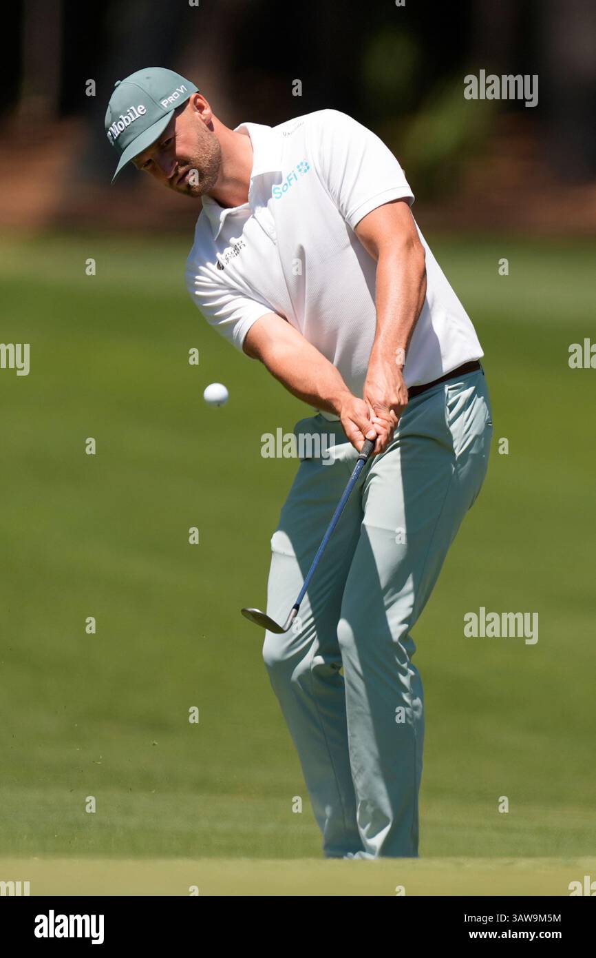 Wyndham Clark hits from the second hole during the third round of the ...