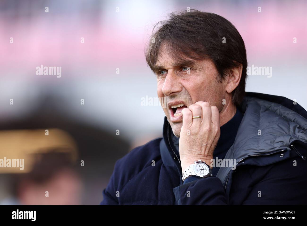 Monza, Italy. 19th Apr, 2025. Antonio Conte, head coach of Ssc Napoli ...