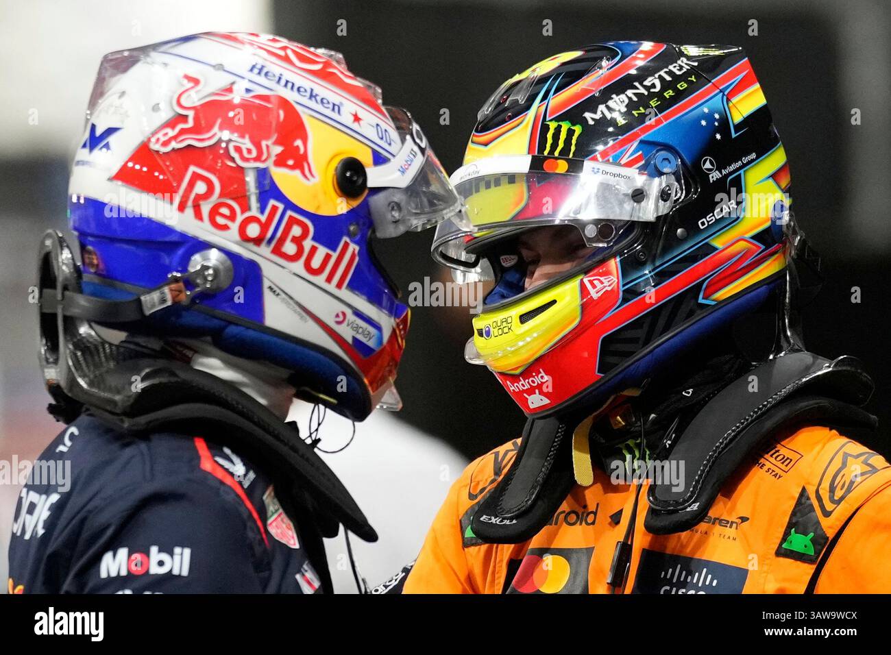 Red Bull driver Max Verstappen of the Netherlands, pole position, left ...