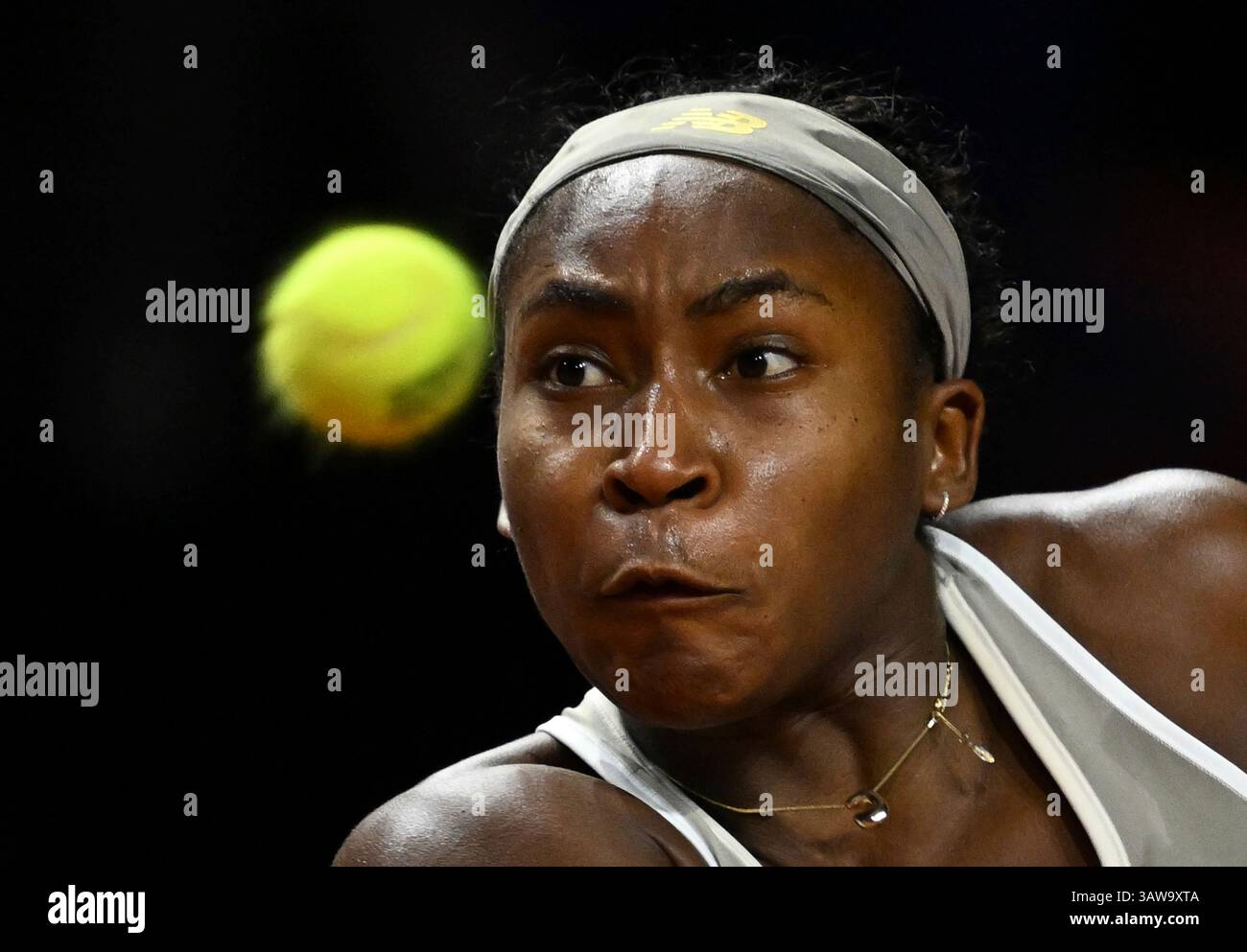 Coco Gauff, of the U.S., plays against Jasmine Paolini, of Italy, not ...