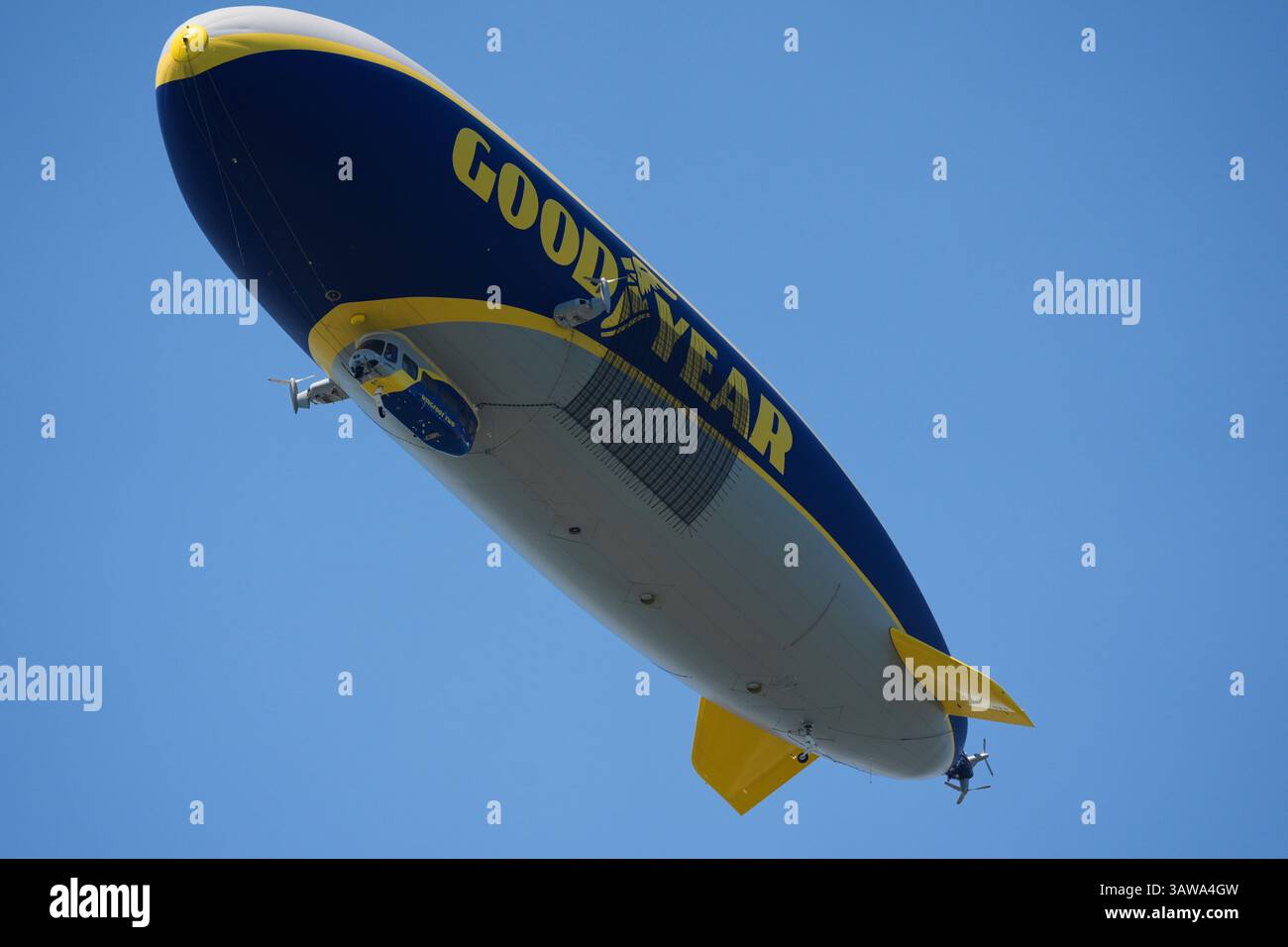 The Good Year blimp can be seen during the third round of the RBC ...