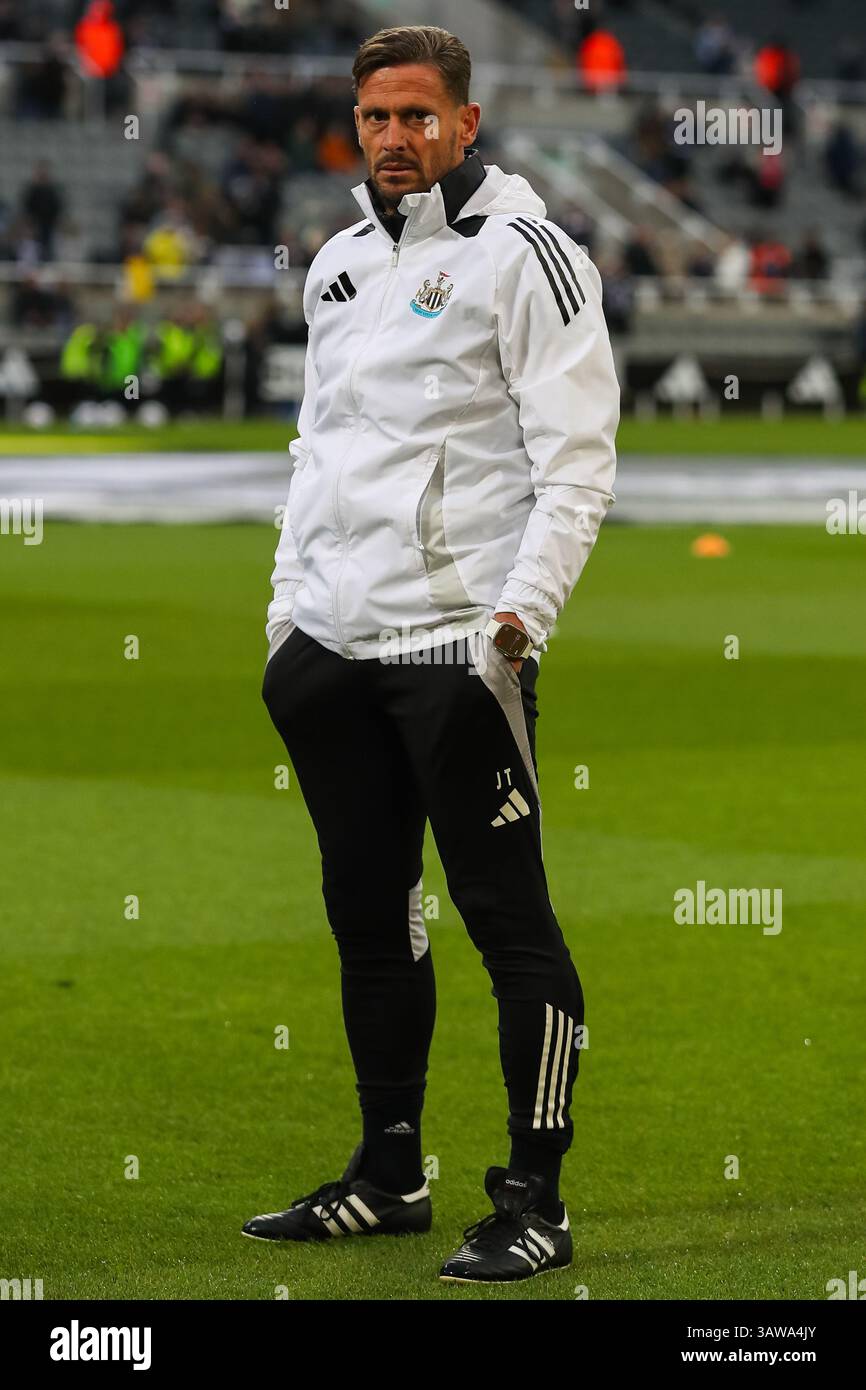 Newcastle, UK. 16th Apr, 2025. Newcastle United Assistant Manager Jason ...