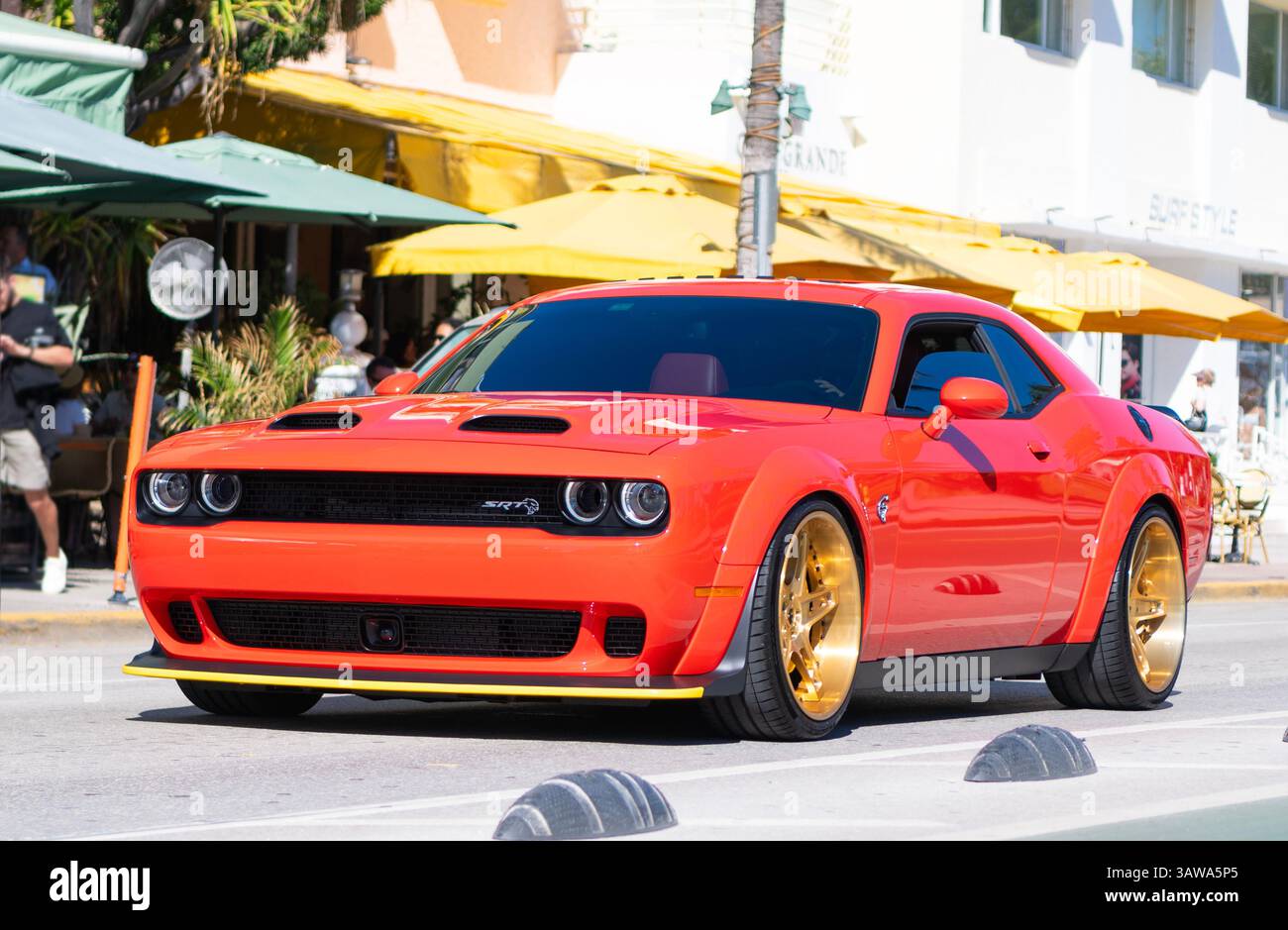 Miami, Florida, USA - November 24, 2024: 2018 Dodge Challenger SRT ...