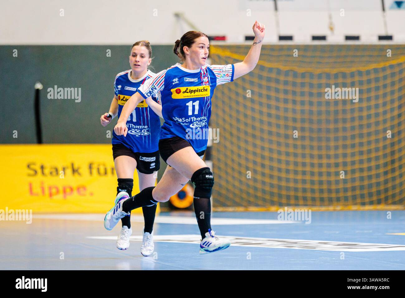 Blomberg, Deutschland. 19th Apr, 2025. Lisa Rajes (HSG Blomberg-Lippe ...