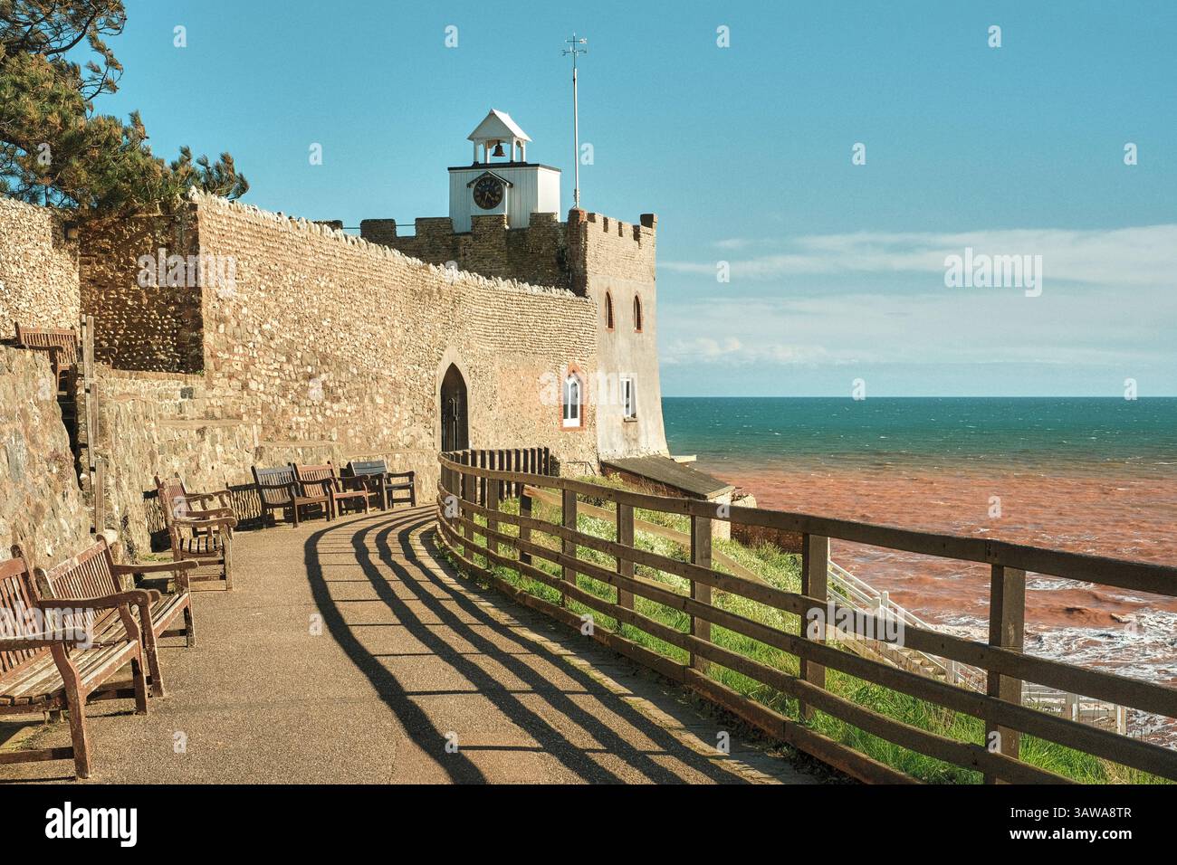The clock tower of the Connaught gardens on Chit Rocks looking over ...