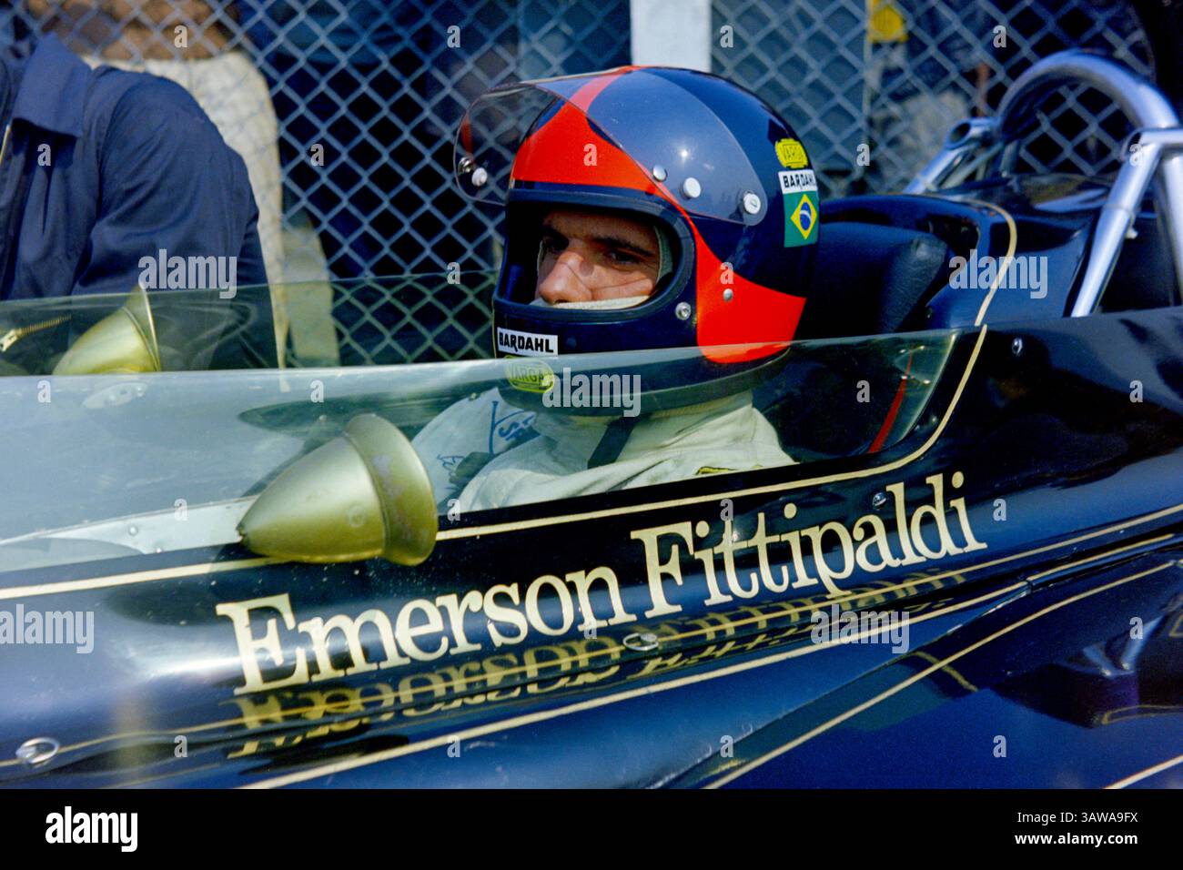 Emerson Fittipaldi at the 1972 Race of Champions at Brands Hatch Stock ...
