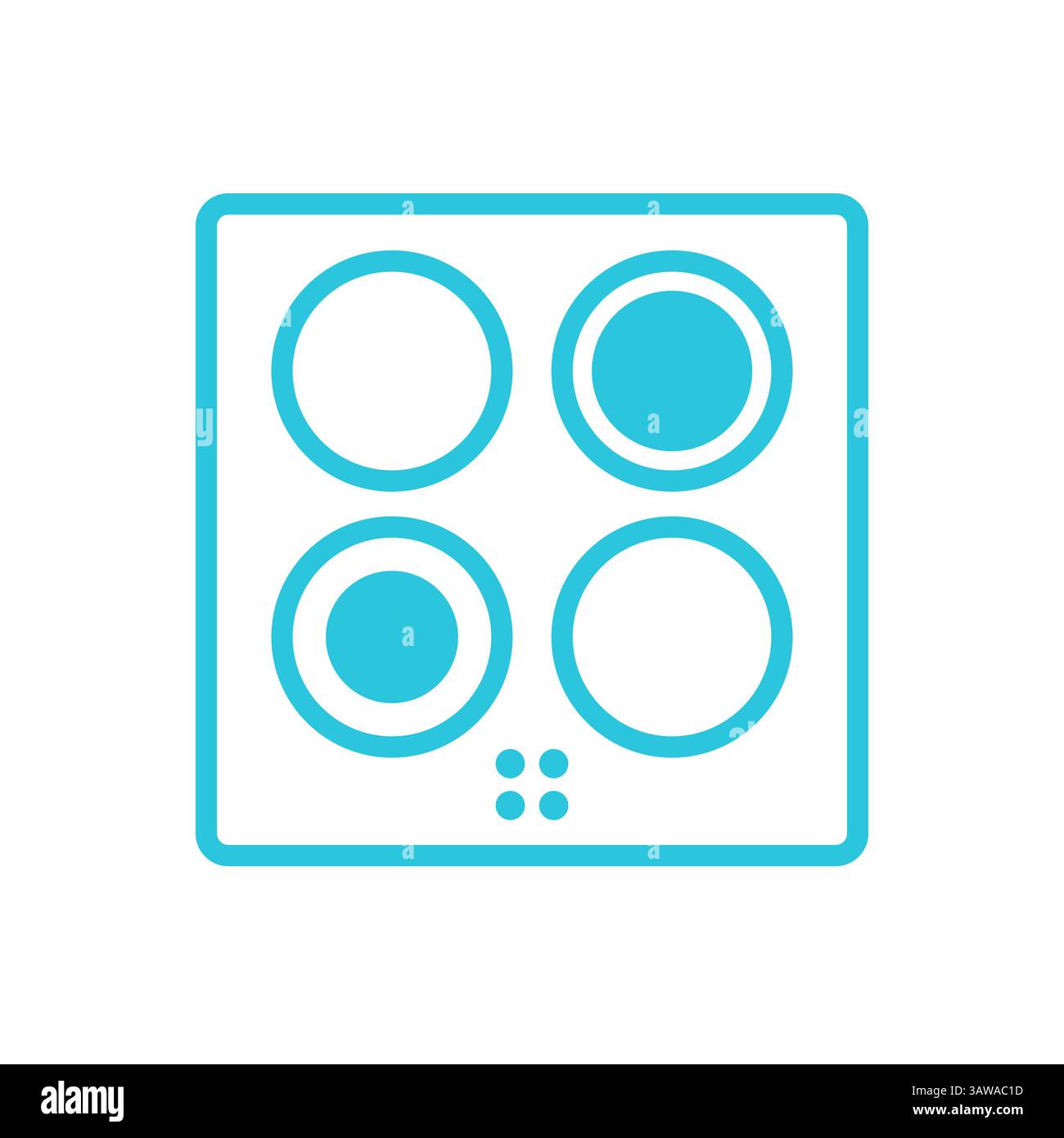 Hob icon on white hi-res stock photography and images - Alamy