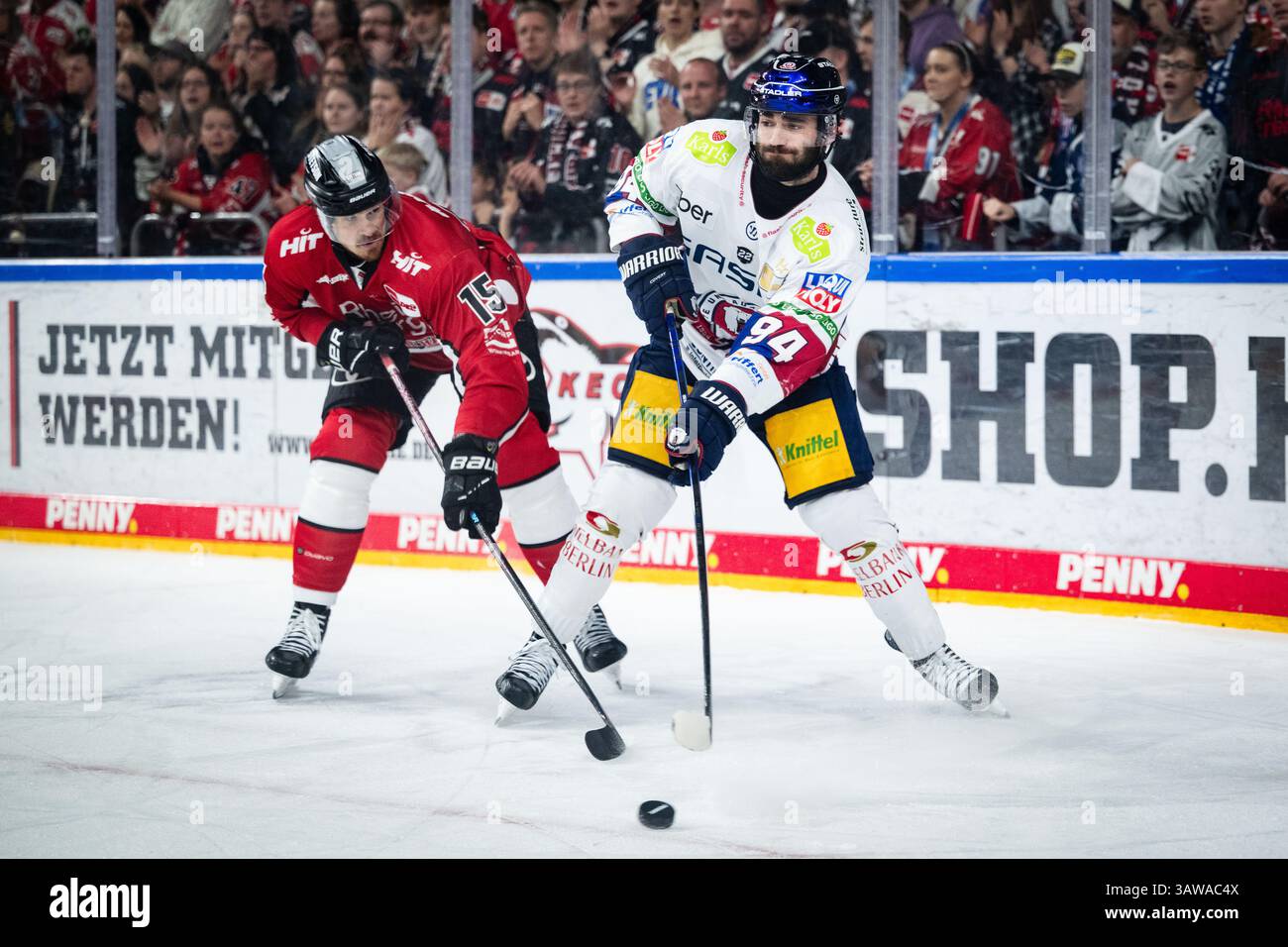 Cologne, Germany. 19th Apr, 2025. Ice hockey: DEL, Kölner Haie - Eisbären Berlin, championship ...