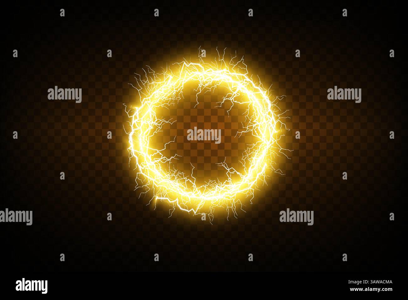 A bright electric circle featuring impressive lightning effects that ...