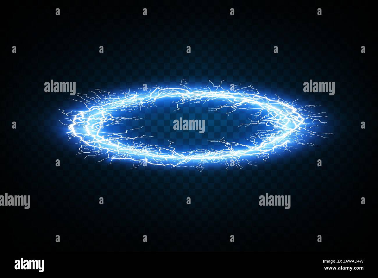 Electric Blue Circle with Sparks A Dynamic Energy Effect Created for ...