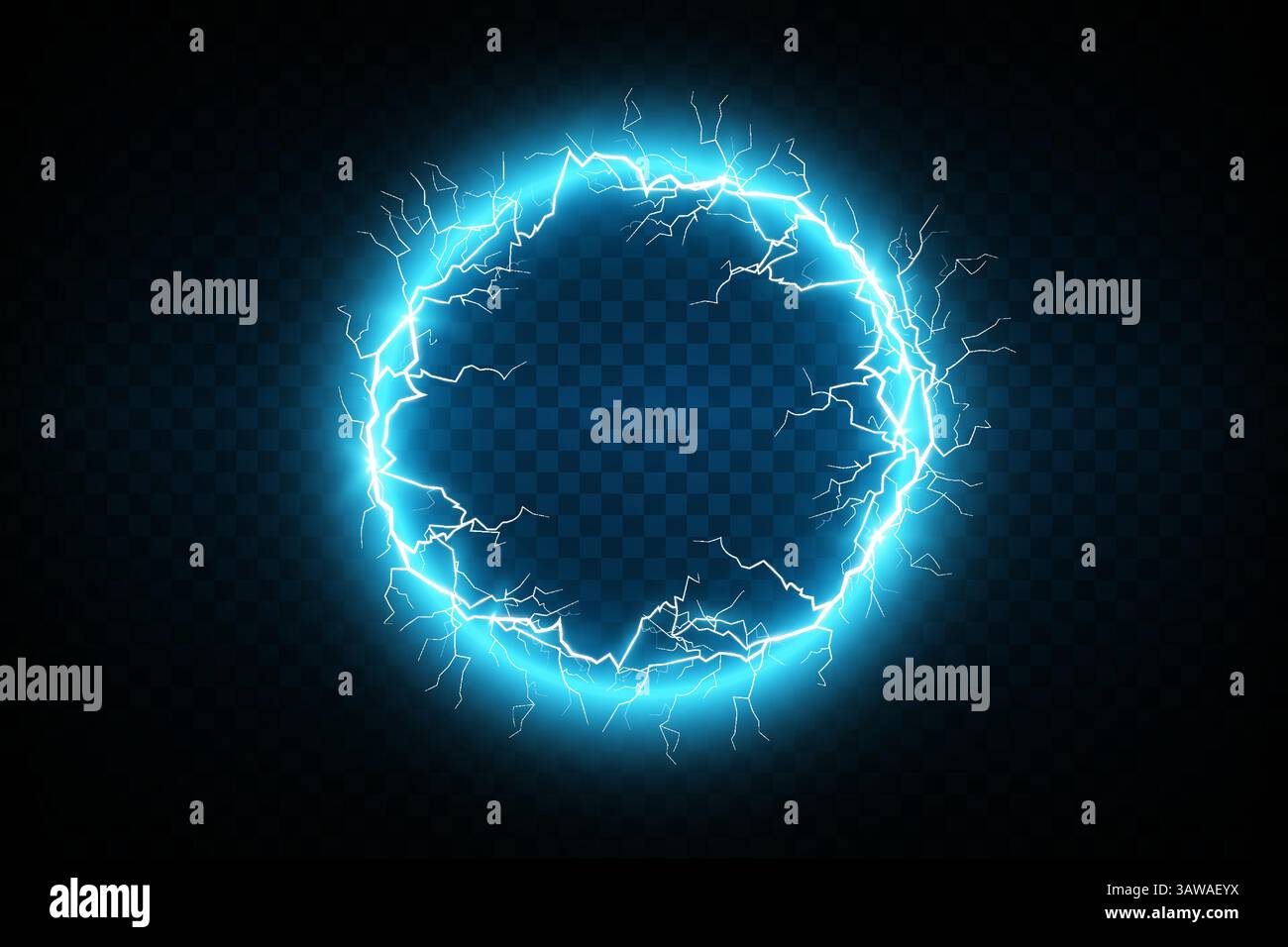 The Electric Blue Energy Circle features dynamic lightning effects ...