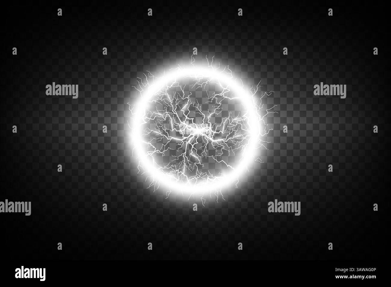 An Electric Energy Sphere with a Stunning Radiant Lightning Effect That ...