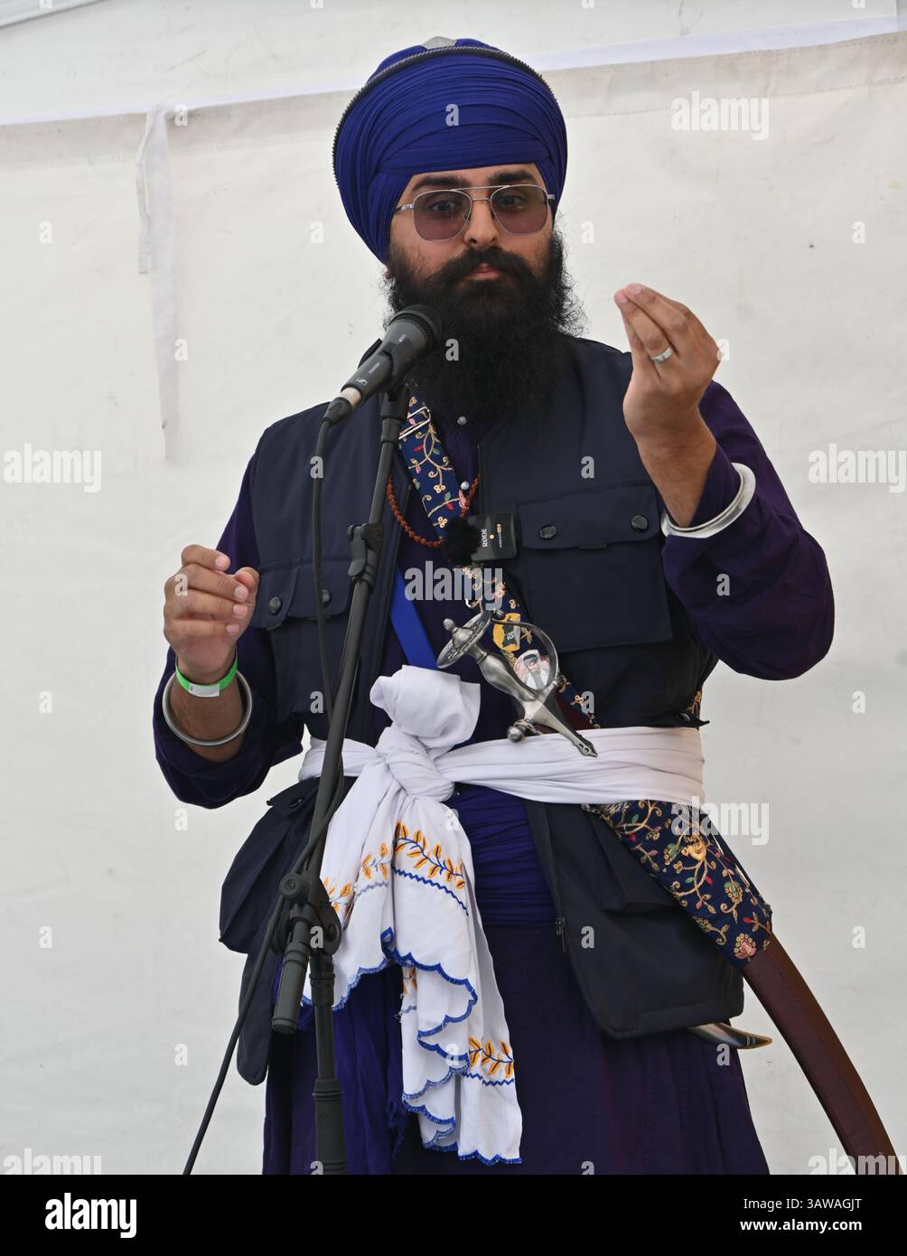 LONDON, ENGLAND - APRIL 19 2025: Sikh tradition dress at Vaisakhi on ...