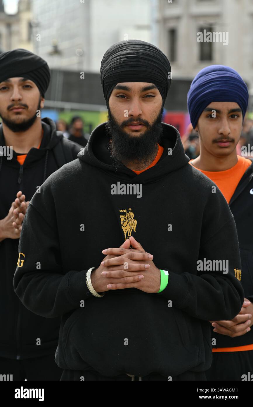LONDON, ENGLAND - APRIL 19 2025: Vaisakhi on the Square 2025 a ...