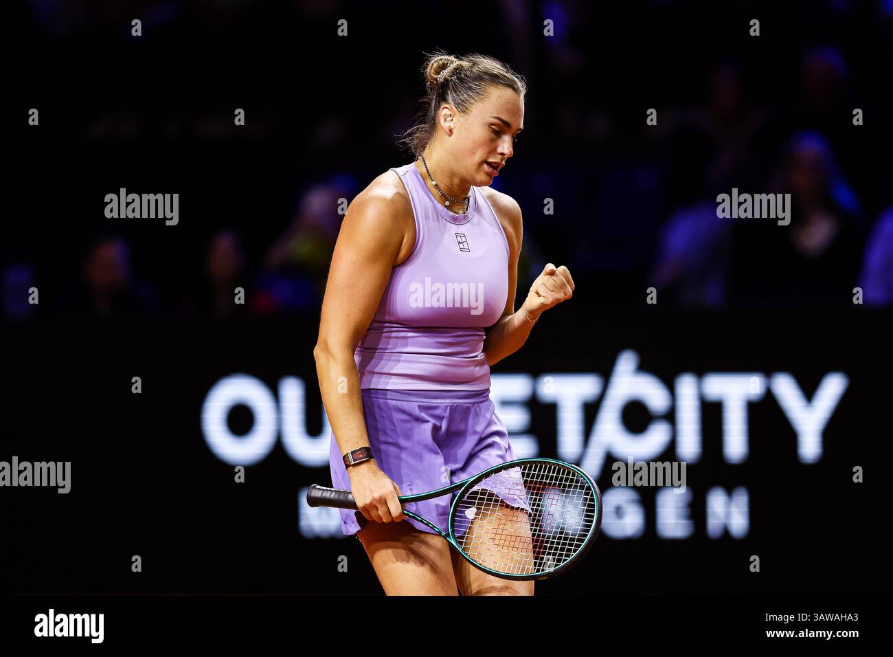 im Bild Aryna Sabalenka mit Siegesfaust Aryna Sabalenka vs Elise ...