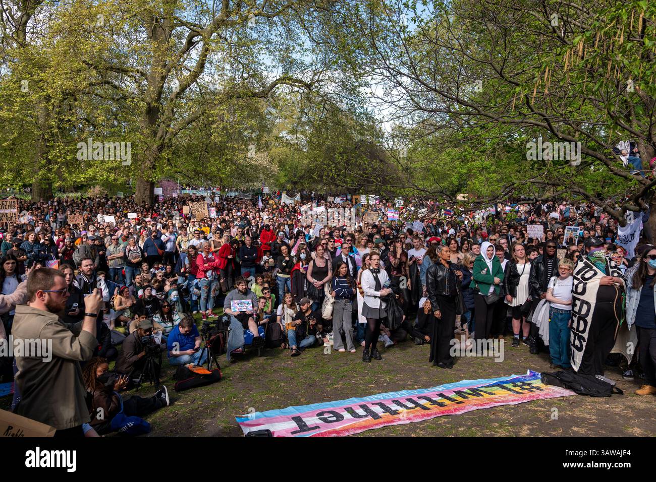 London, UK. 19 APR 2025 London /UK Thousands of trans rights activists ...