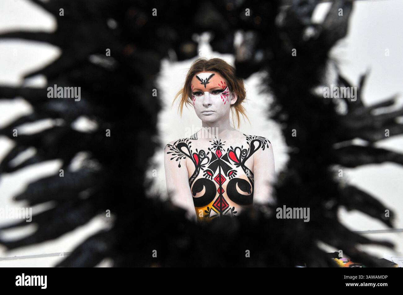 June11, 2016 - Minsk, Belarus - Model poses for Belarus artist Marianna ...