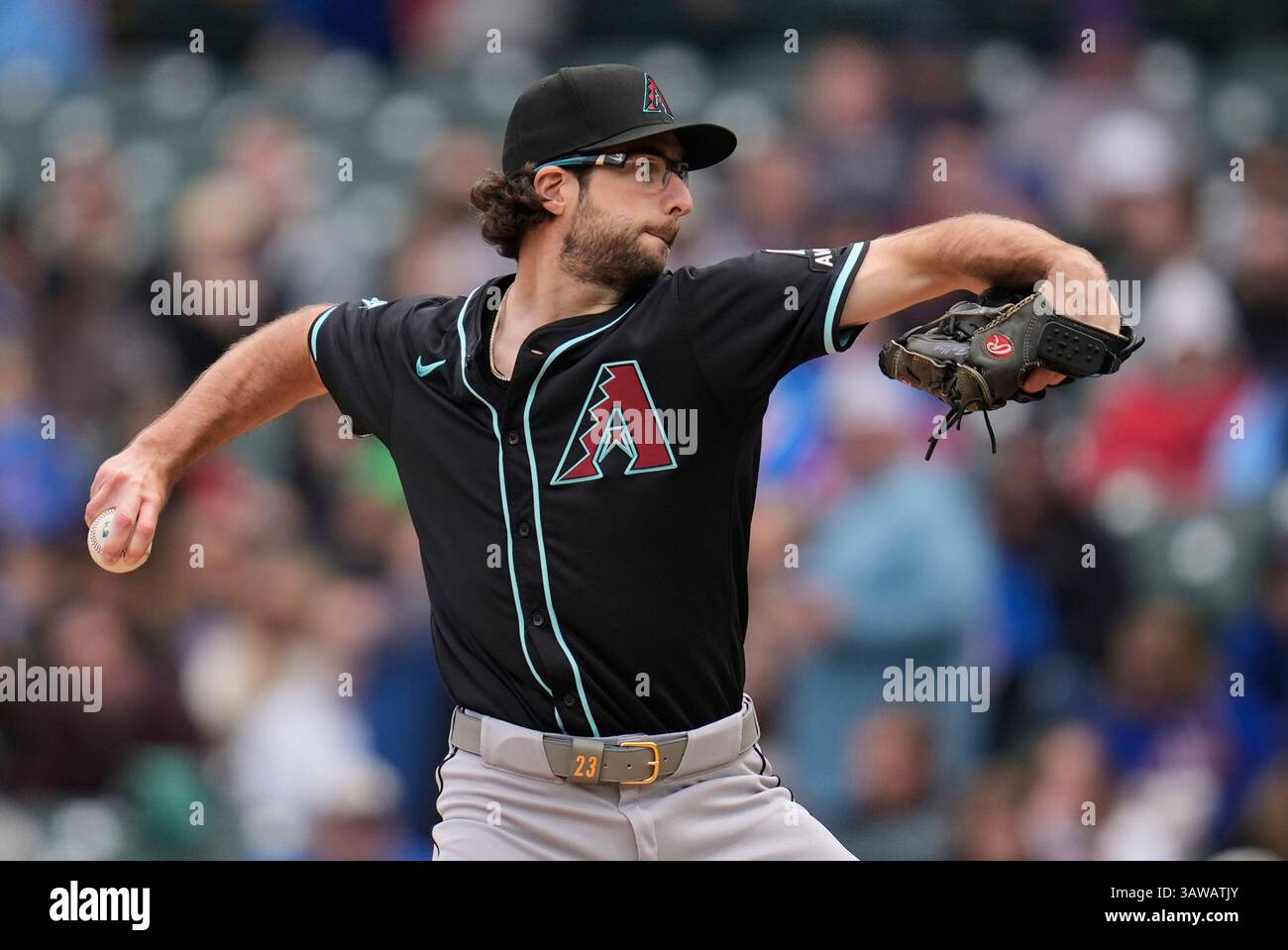 Arizona Diamondbacks starting pitcher Zac Gallen (23) throws against ...