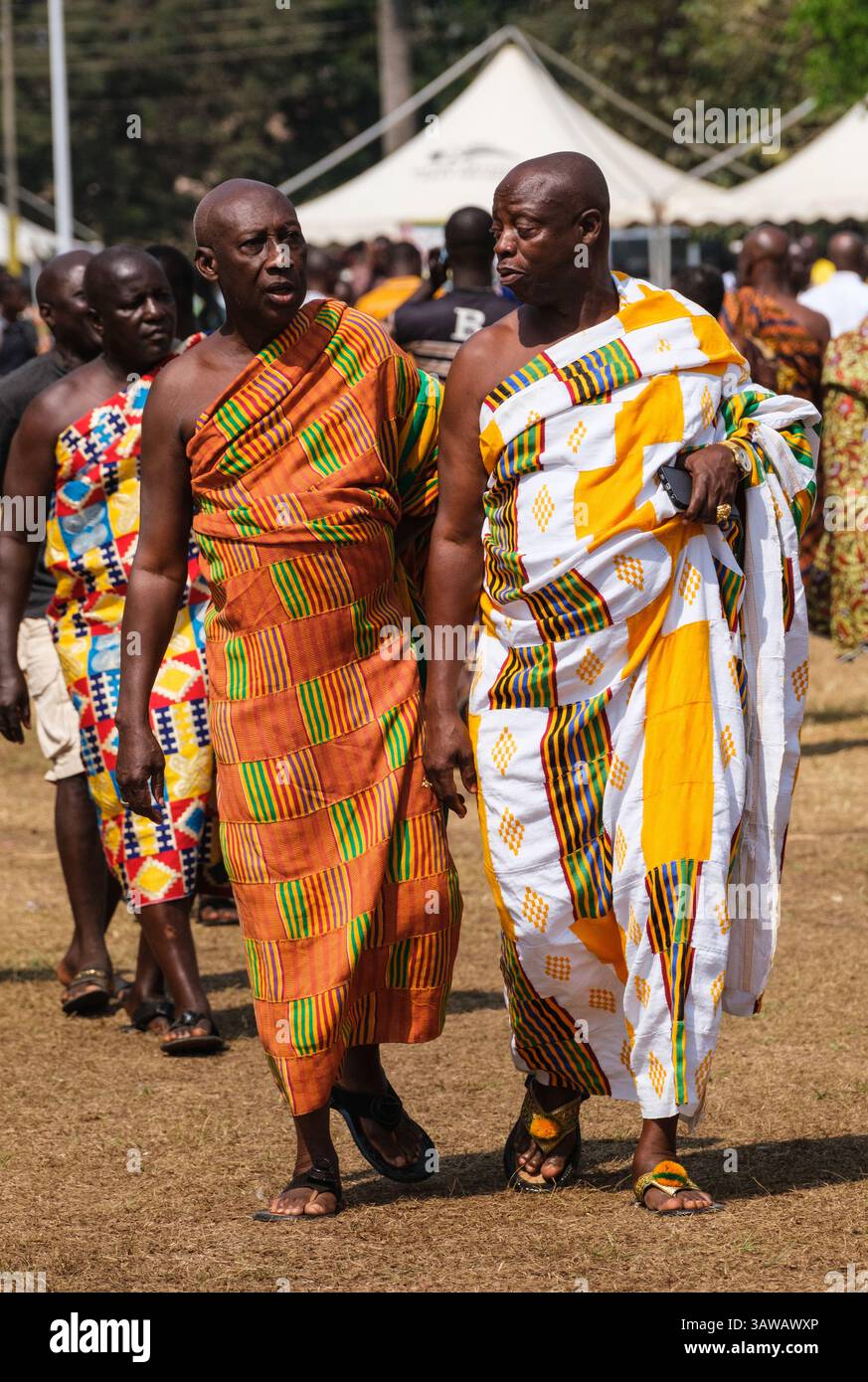 Kumasi, Ghana. Ashanti Akwasidae Festival. Ghanaian Men Wearing ...