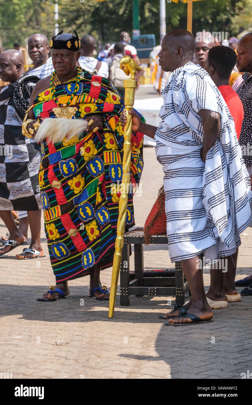 Kumasi, Ghana. Ashanti Akwasidae Festival. Ghanaian Ashanti Chief ...