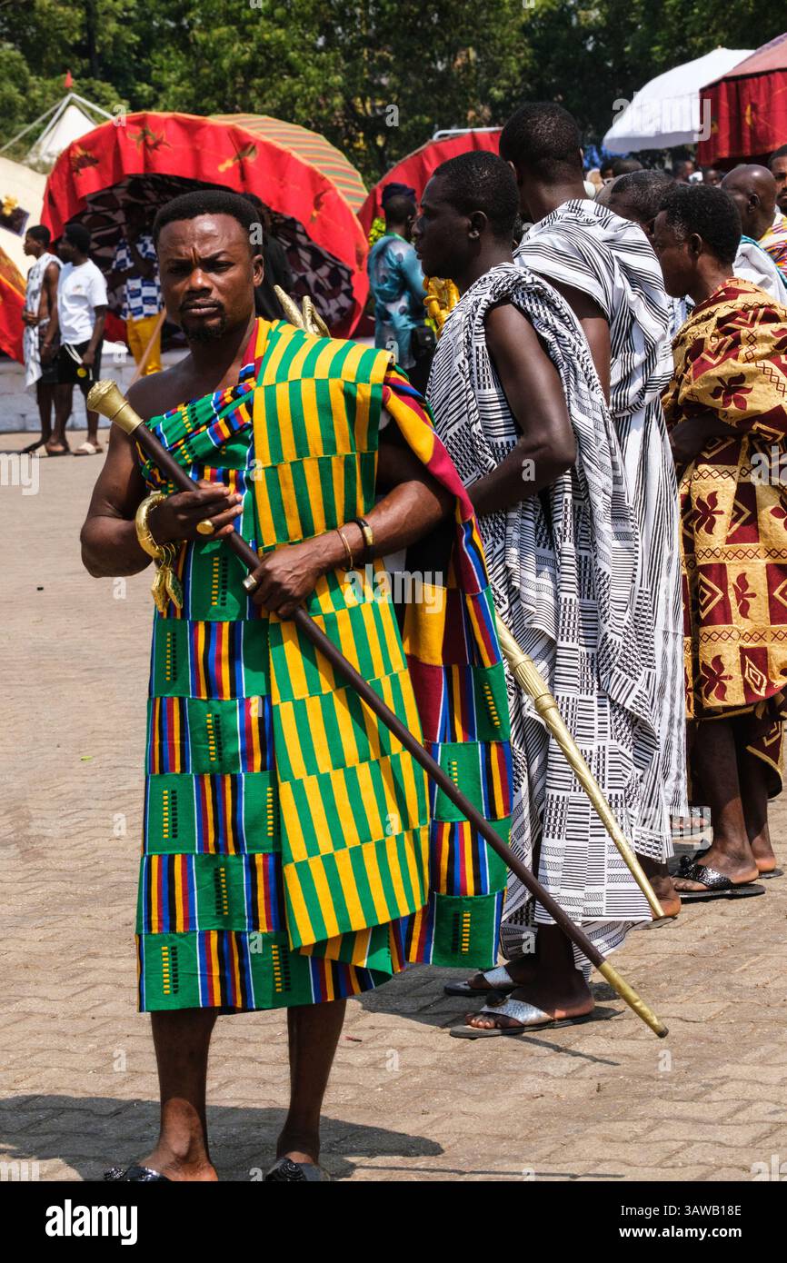 Kumasi, Ghana. Ashanti Akwasidae Festival. Ghanaian Men Wearing ...