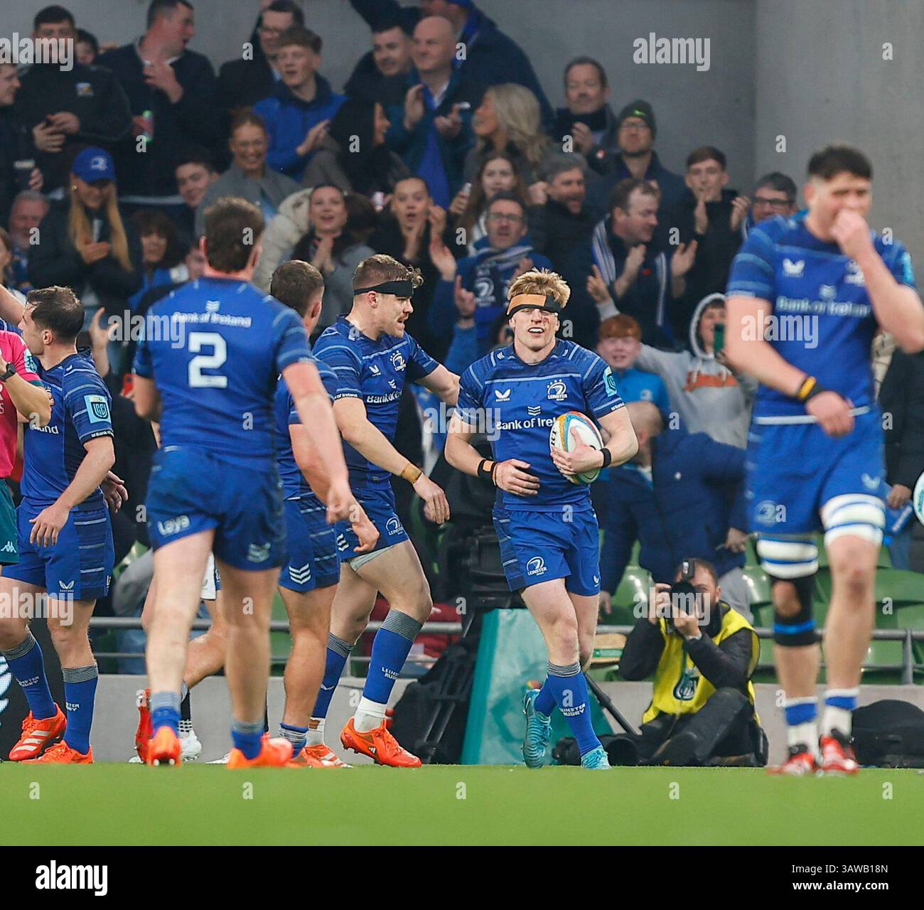 Aviva Stadium, Dublin, Ireland. 19th Apr, 2025. United Rugby Championship, Leinster versus ...