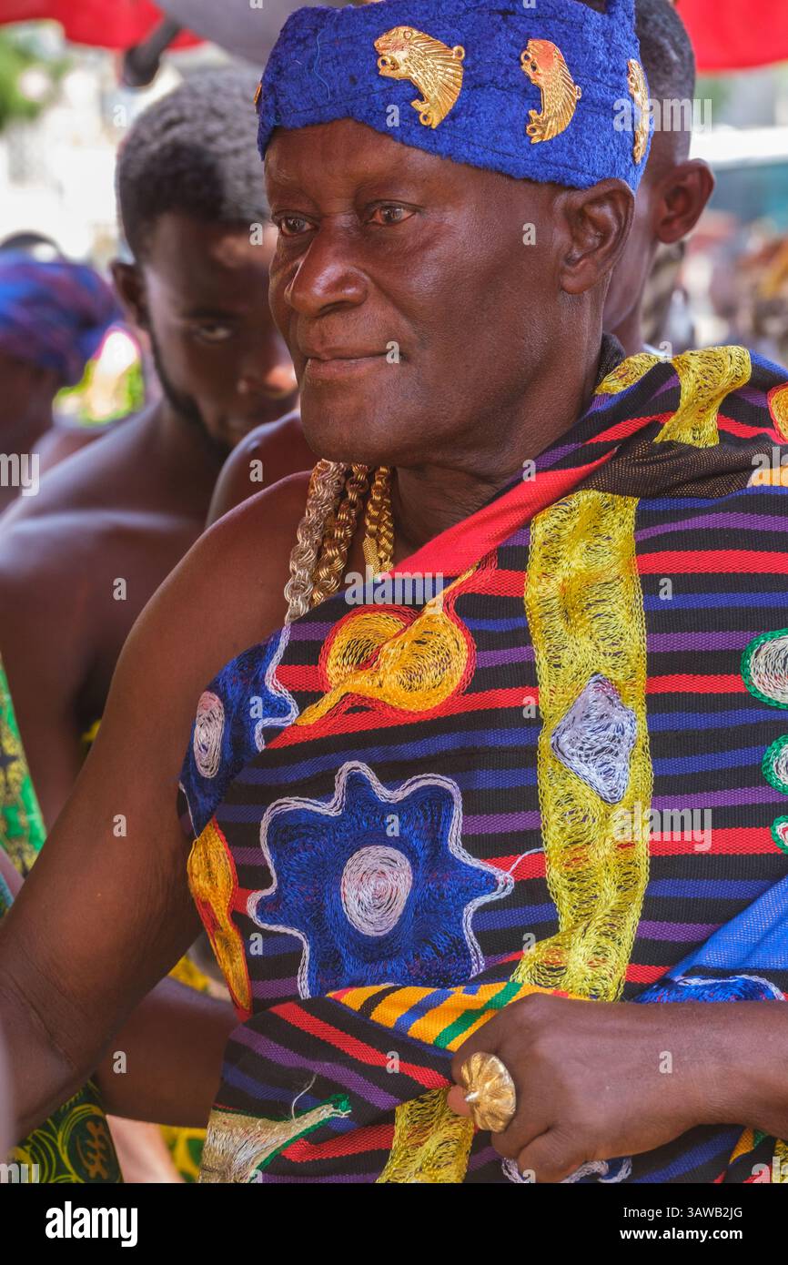 Kumasi, Ghana. Ashanti Akwasidae Festival. A Traditional Ashanti Chief ...