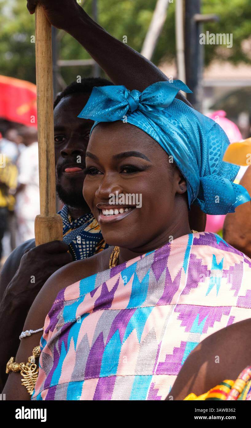 Kumasi, Ghana. Ashanti Akwasidae Festival. Nana Nyarko Aboraa Sika III ...